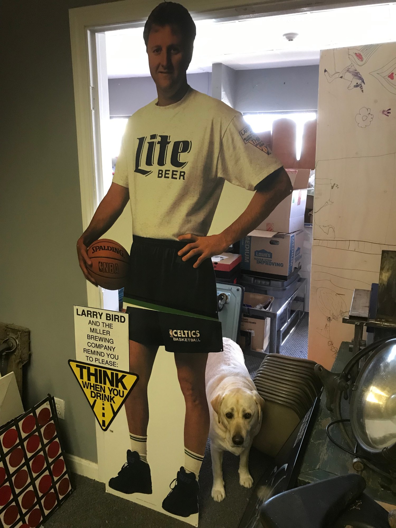 Rare NOS Larry Bird Metal Lite Life Size Advertising Store Display ...
