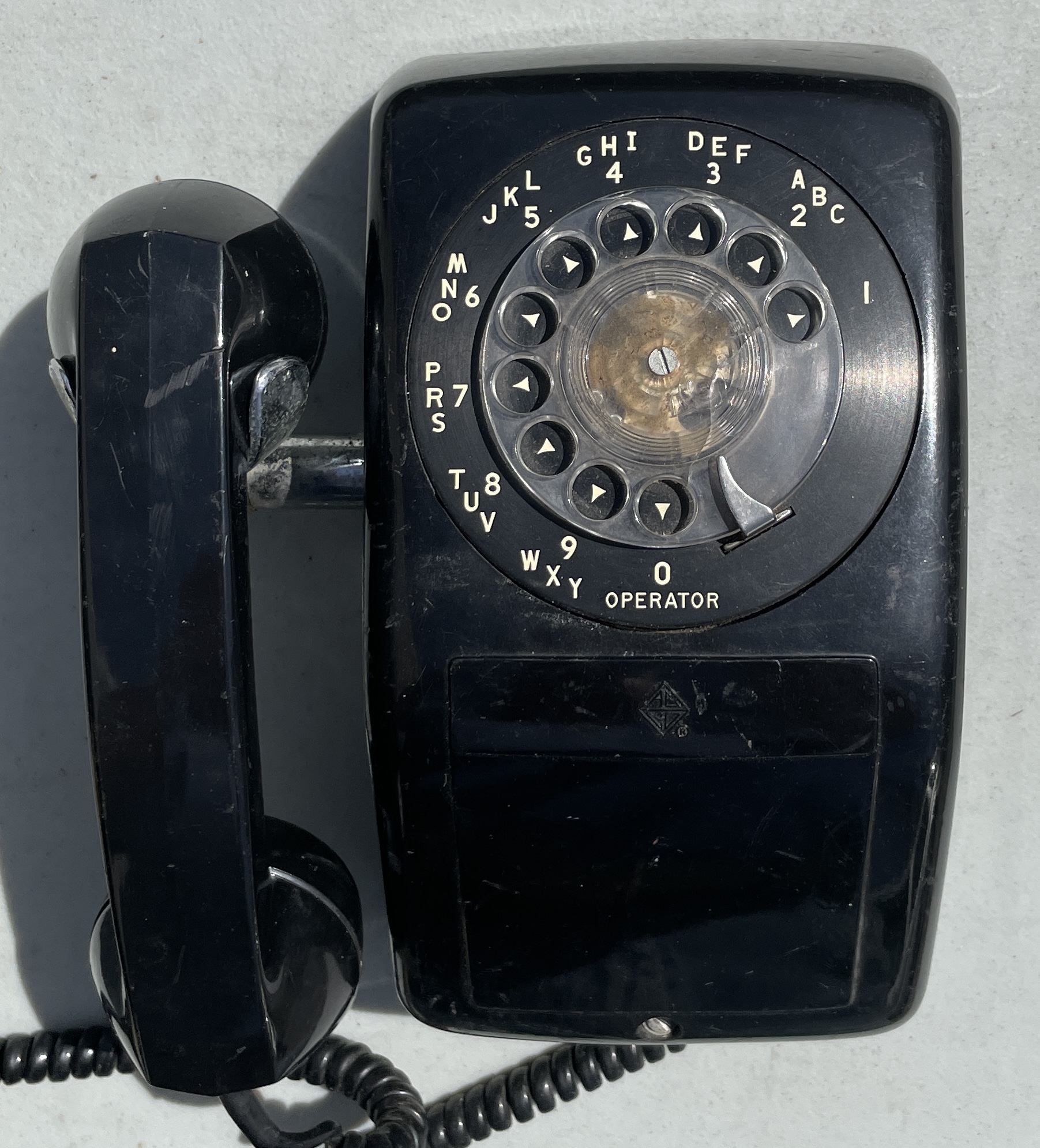 Vintage Black Wall Hang Rotary Dial Telephone #2504 | Auctionninja.com