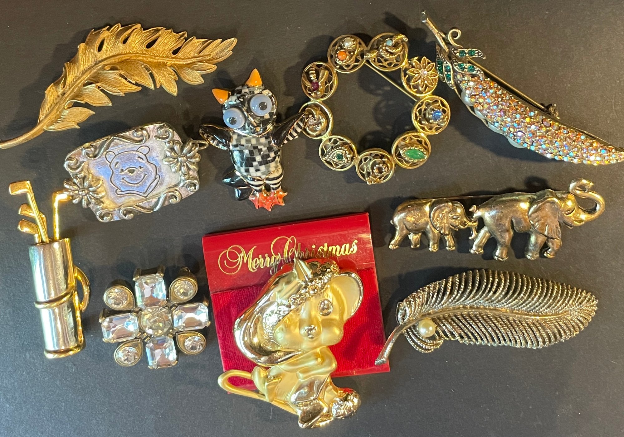 Lot Of 10 Vintage Pins/Brooches #2620 | Auctionninja.com