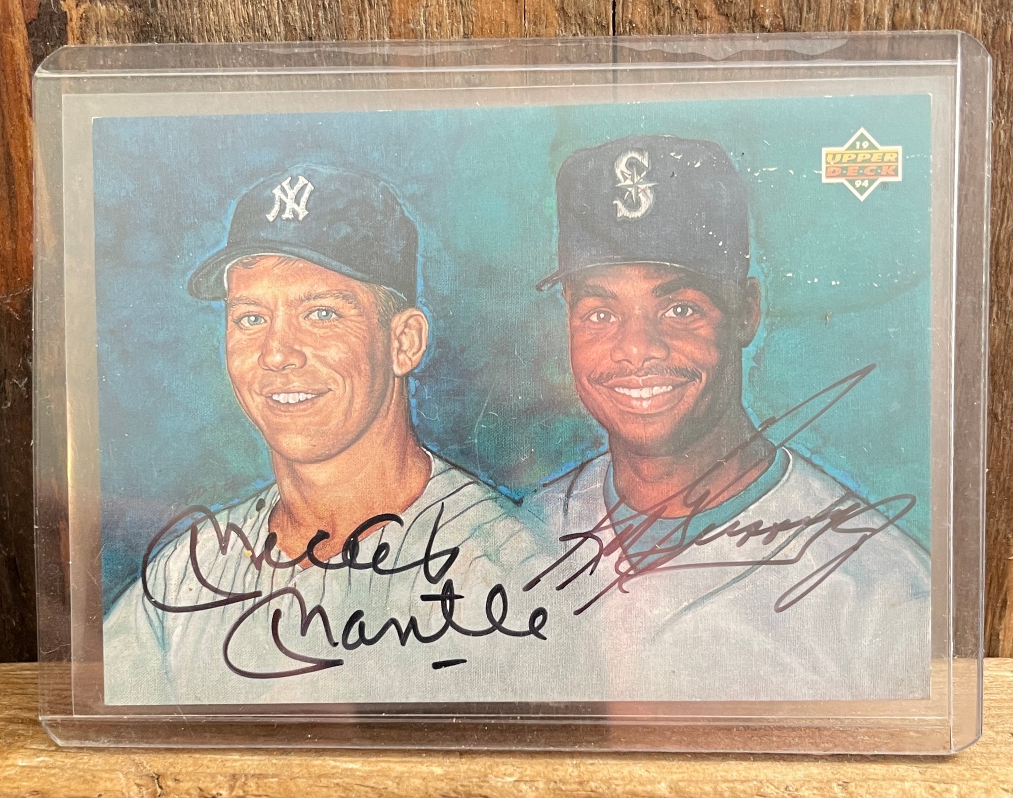 1994 Upper Deck Autograph #NNO Mickey Mantle / Ken Griffey Jr. Dual ...