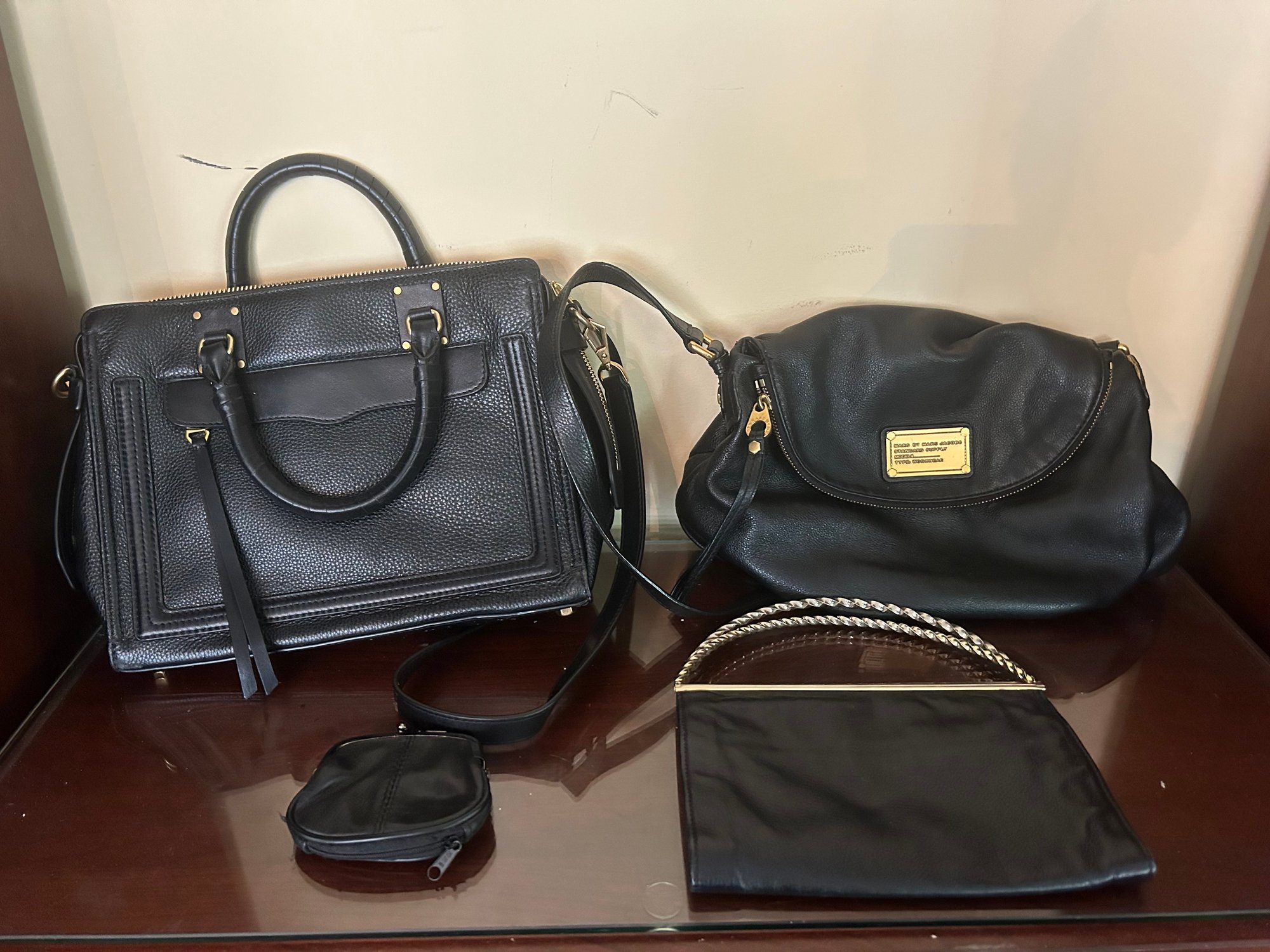 Marc By Marc Jacobs, Rebecca Minkoff, Black Change Purse And Black Clutch #16622 | Auctionninja.com