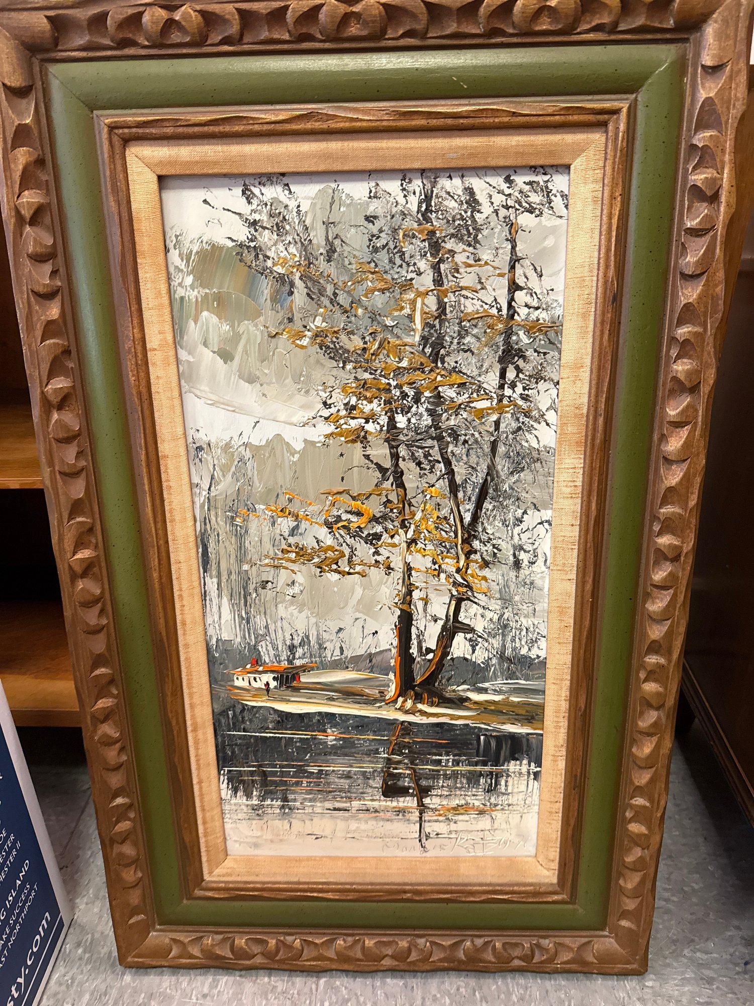 Morris Katz Oil Painting Fall Scene #21766 | Auctionninja.com