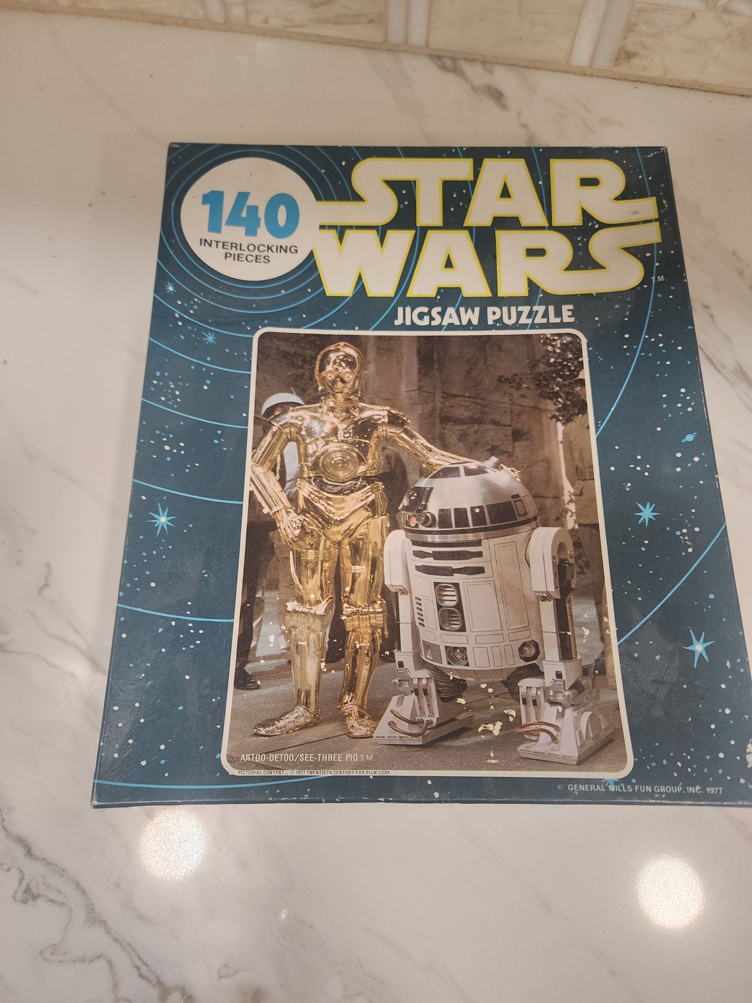 #113 NEVER OPENED BOX STAR WARS VINTAGE C3P0 140 PIECE PUZZLE #8600 ...