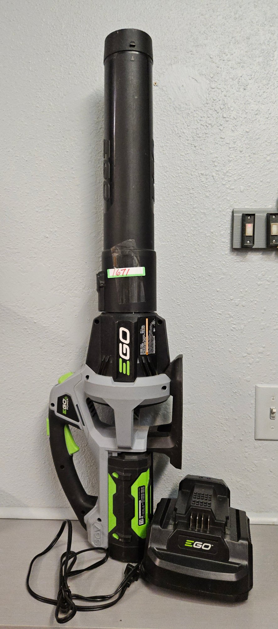 Nearly Brand New EGO Brand Power Blower With 56 Volt Battery And AC ...