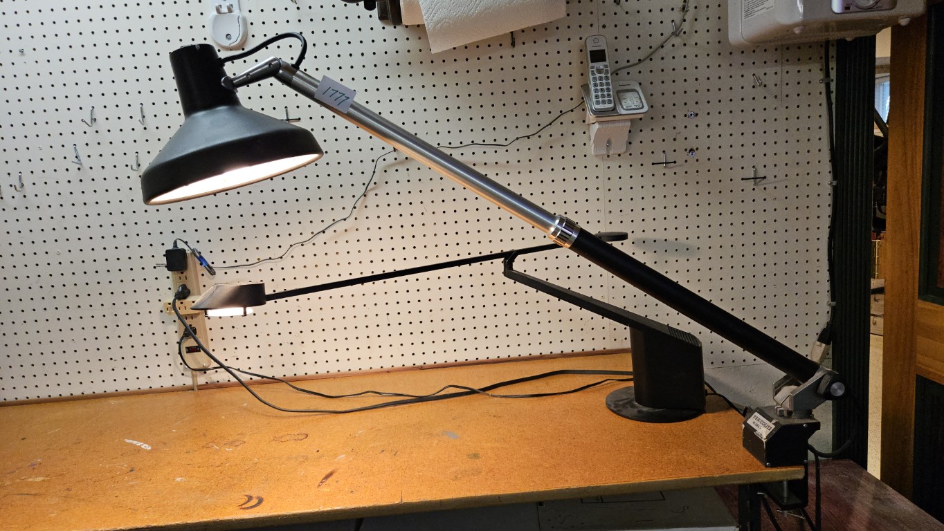 Two Desk Lamps: Designer Work Light With Ultra Mod Lines And Industrial ...