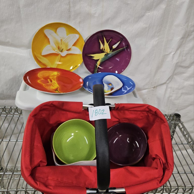 Collection Of Beautiful Kitchenware: Bowls And Plates Plus A Lovely Red ...