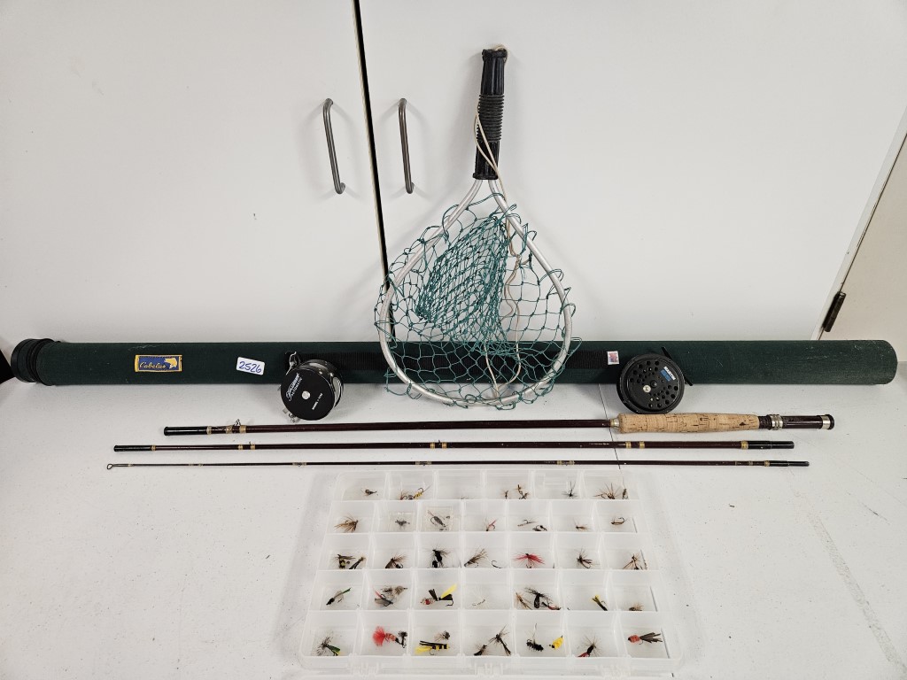 Complete Fly Fishing Set-Up: 8-foot Fly Rod, Cabelas Fly Rod Case, Two ...