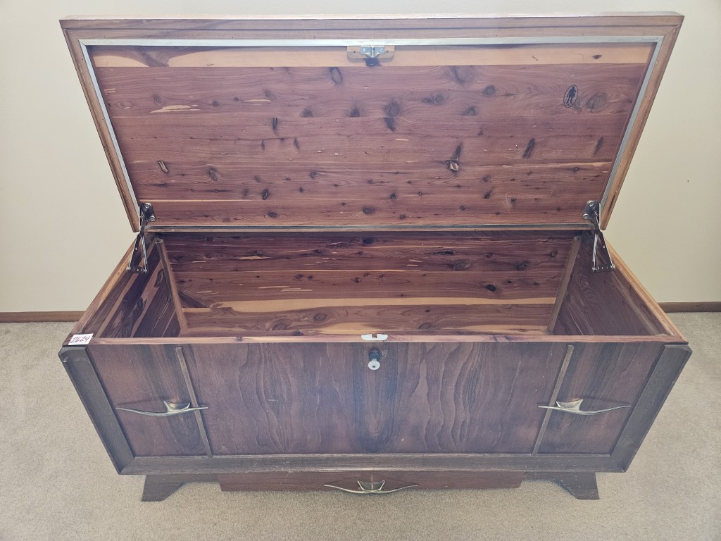 MCM Cedar Chest With Bottom Drawer & Age Period Pulls & Hardware #2720 ...
