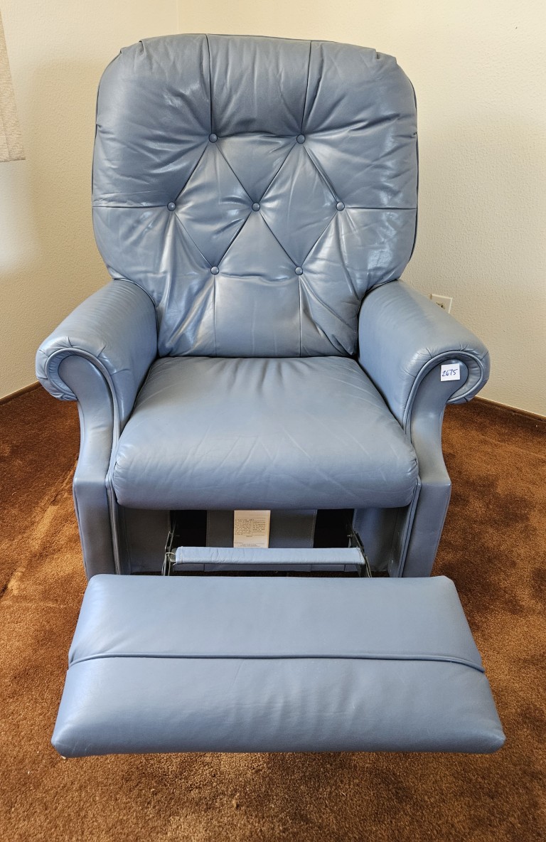 Lazy Boy Blue Leather Recliner. In Great Condition! #2675 ...
