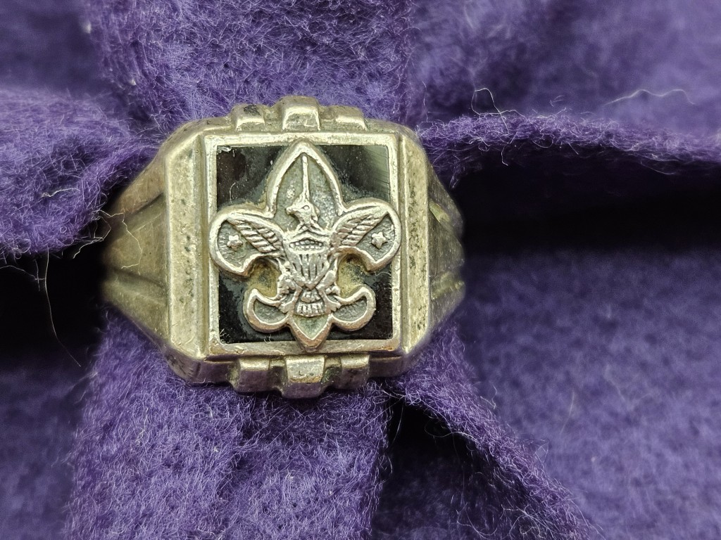 Boy Scouts Of America Sterling Onyx Signet Ring Eagle Circa 1950's ...