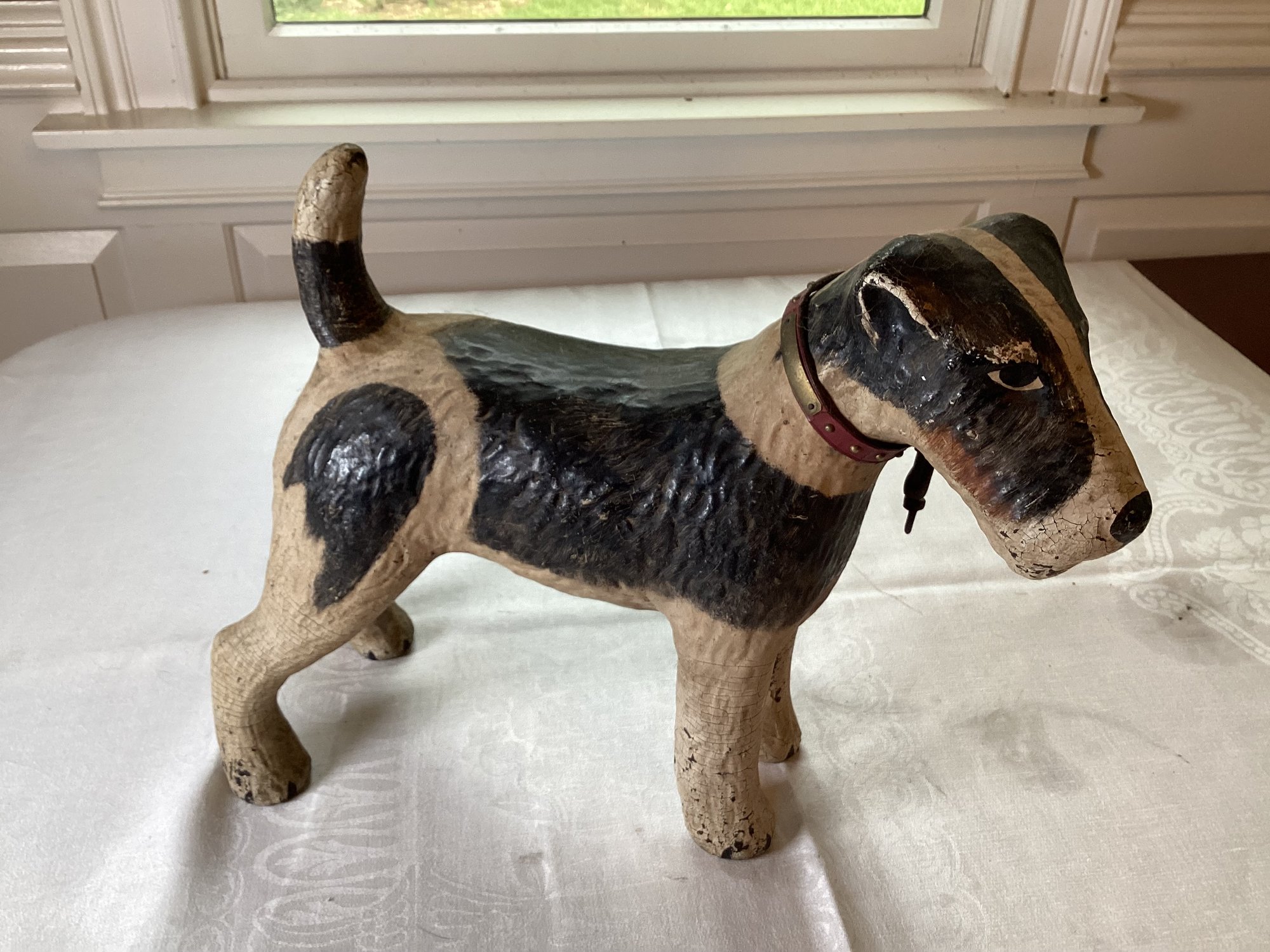 Antique Cast Figure Of A Terrier #3506 | Auctionninja.com