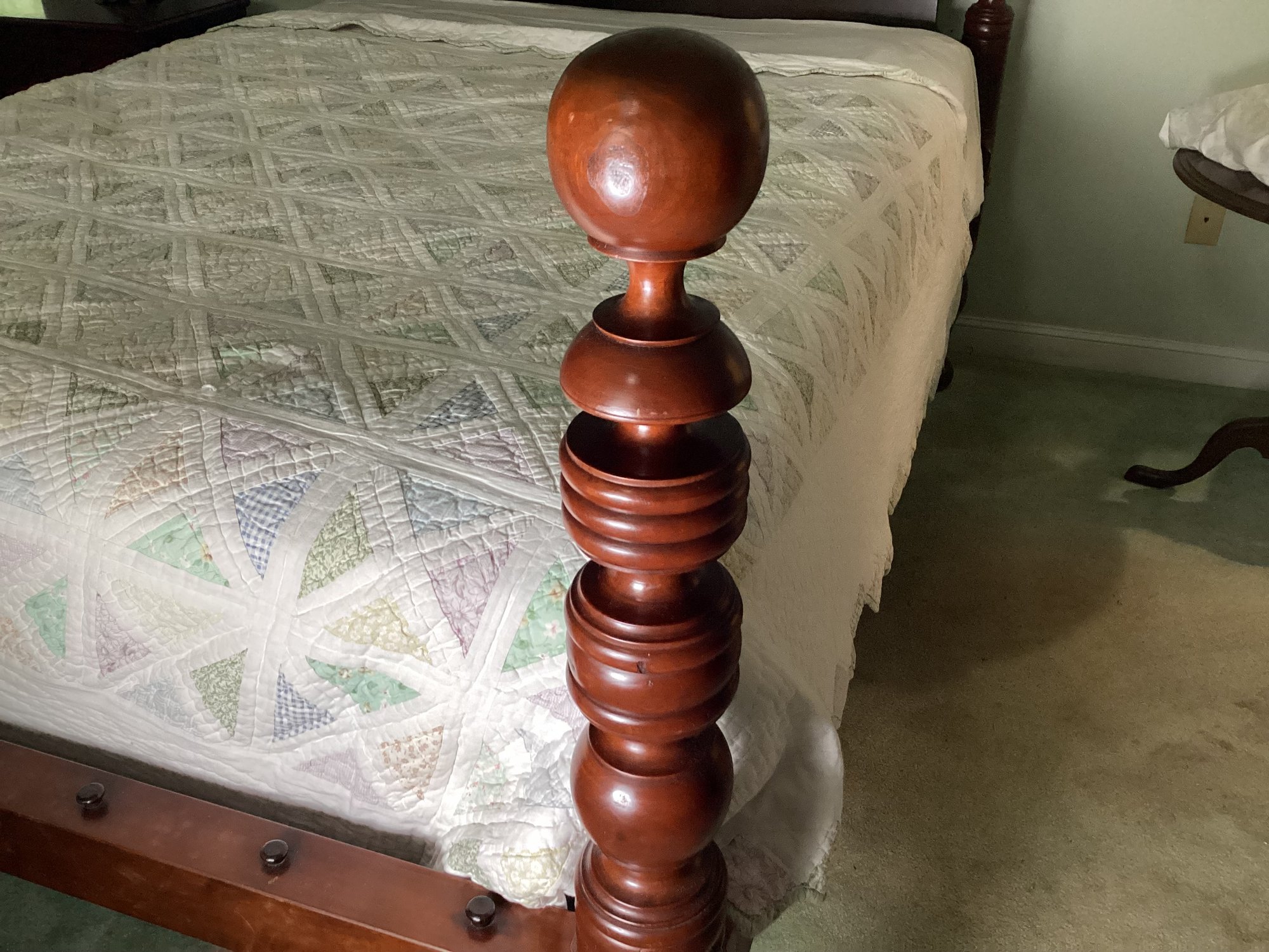 Queen Size Rope Turned Bed By LEONARD'S Of MASSACHUETTS #3589 ...