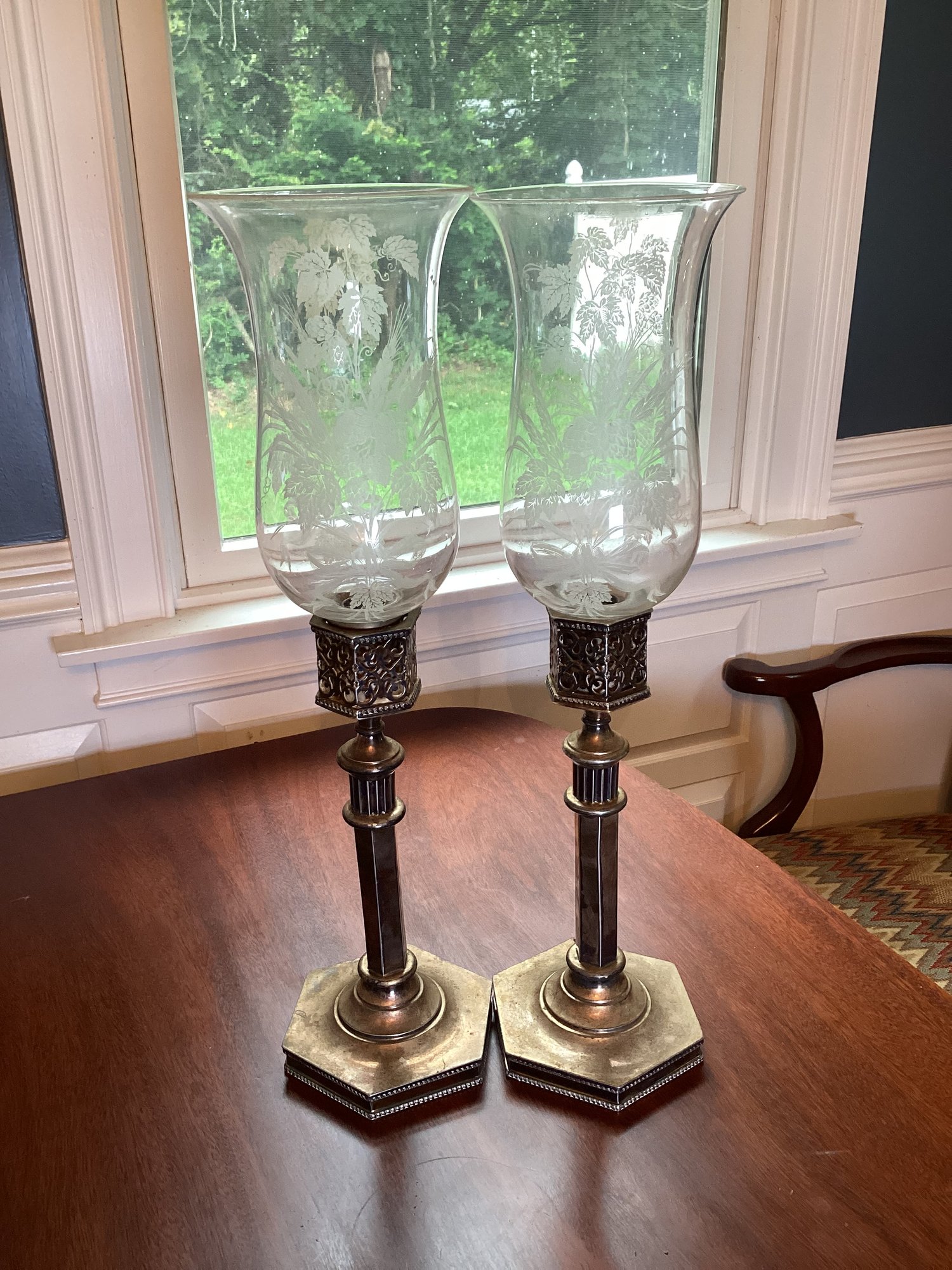 Pair Silverplate Table Sconces #3656 | Auctionninja.com