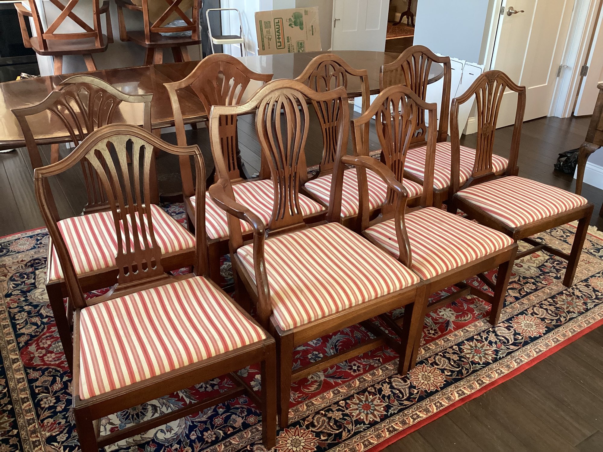 8 Antique Federal Dining Chairs #3704 | Auctionninja.com