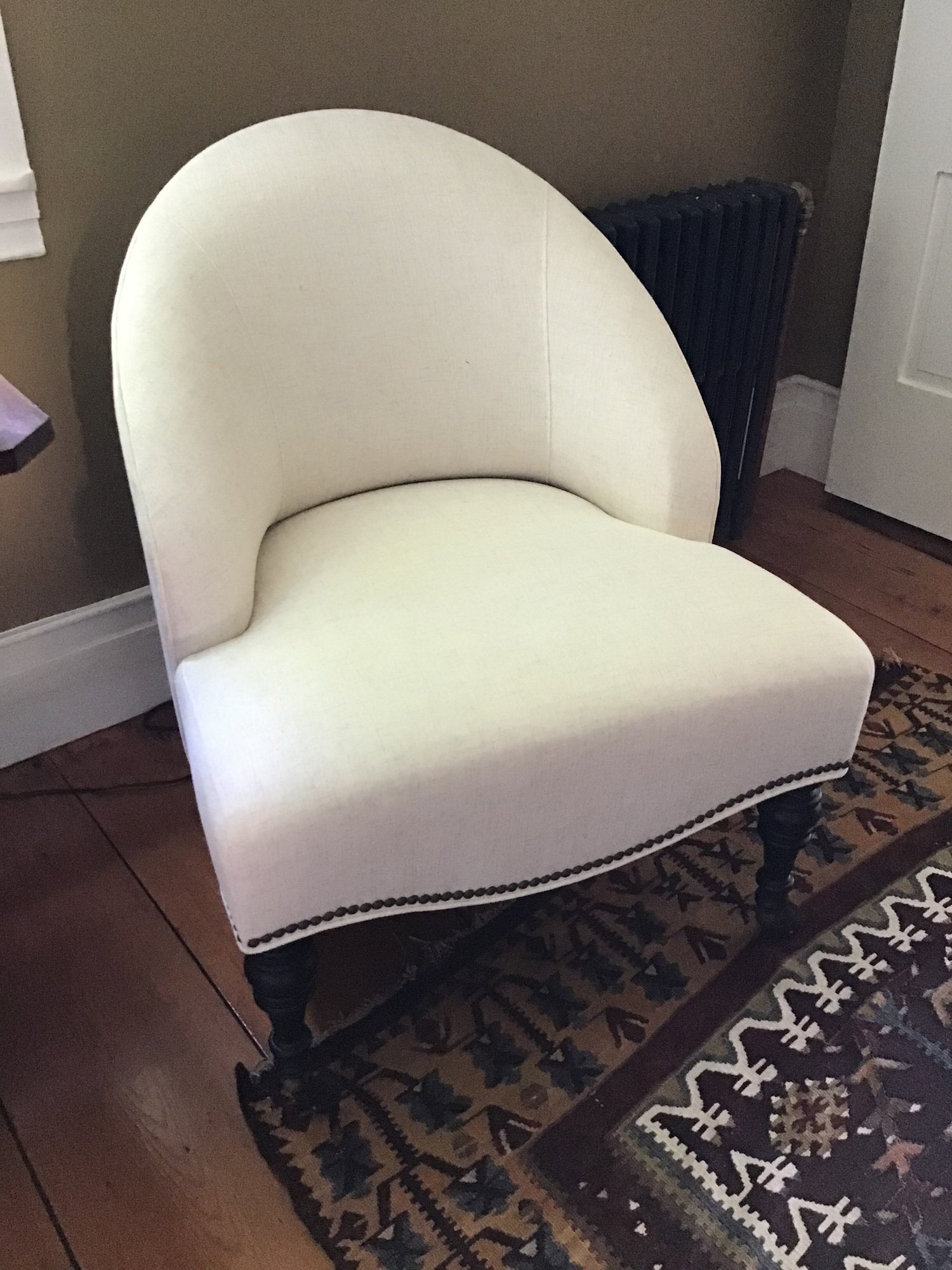 Mitchell Gold Off White Boudoir Chair With Nailhead Trim #3 #3239 ...