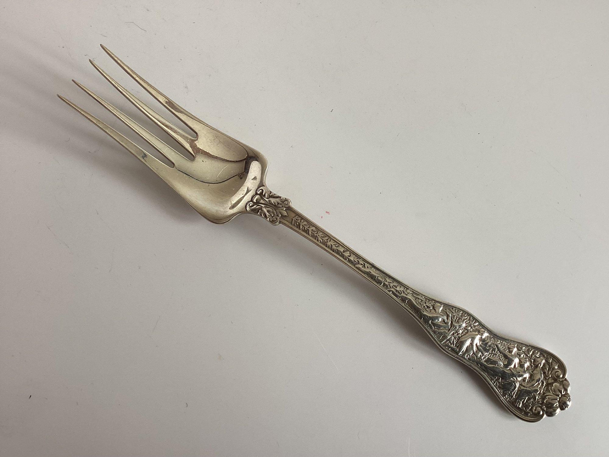 Tiffany Olympian Sterling Silver Serving Fork #4659 | Auctionninja.com