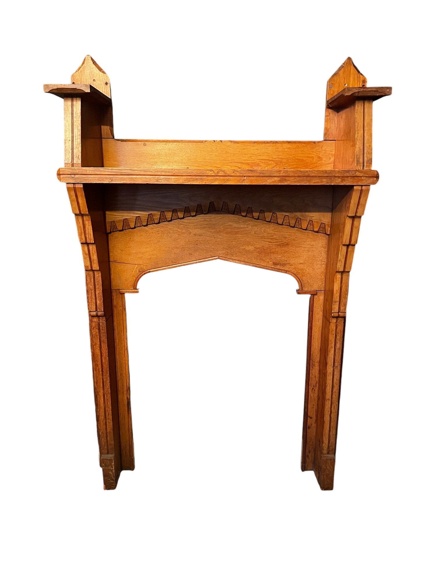 Antique Victorian Small Gothic Fireplace Mantel #2005 | Auctionninja.com
