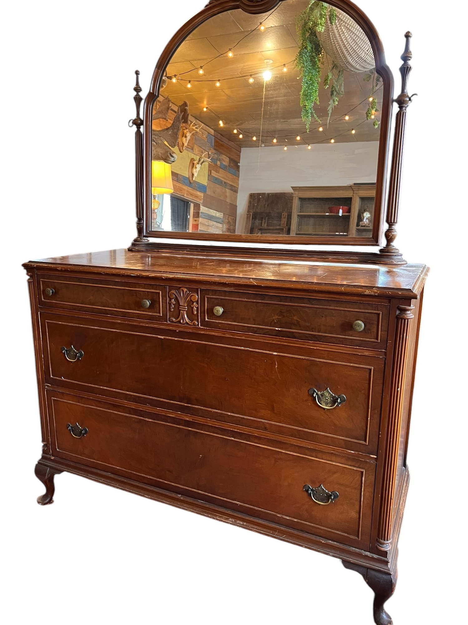 1940s Dresser With Mirror