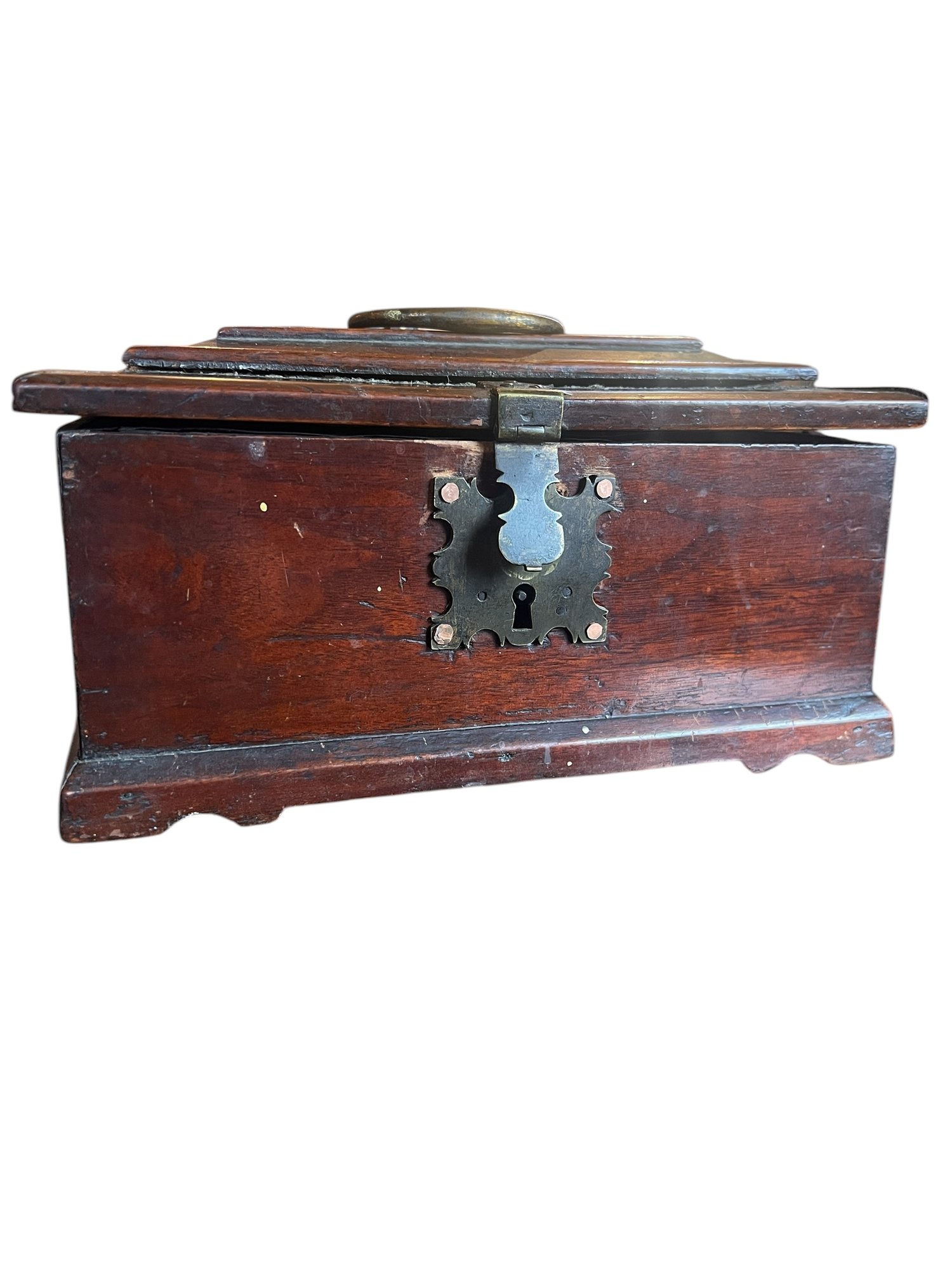 Antique Wooden Zinc Lined Box Travel Box #3234 | Auctionninja.com