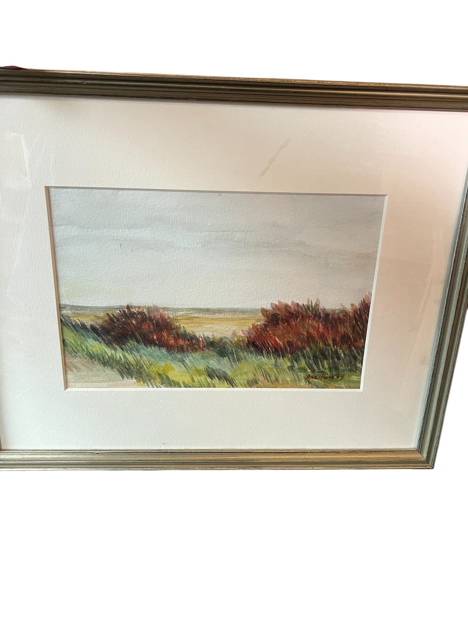 Original Ann Hurd Watercolor In Frame #3828 | Auctionninja.com