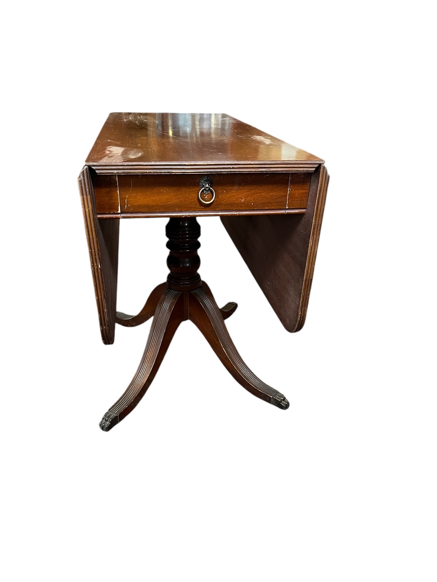Vintage Duncan Phyfe Style Drop Leaf Table #2427 | Auctionninja.com