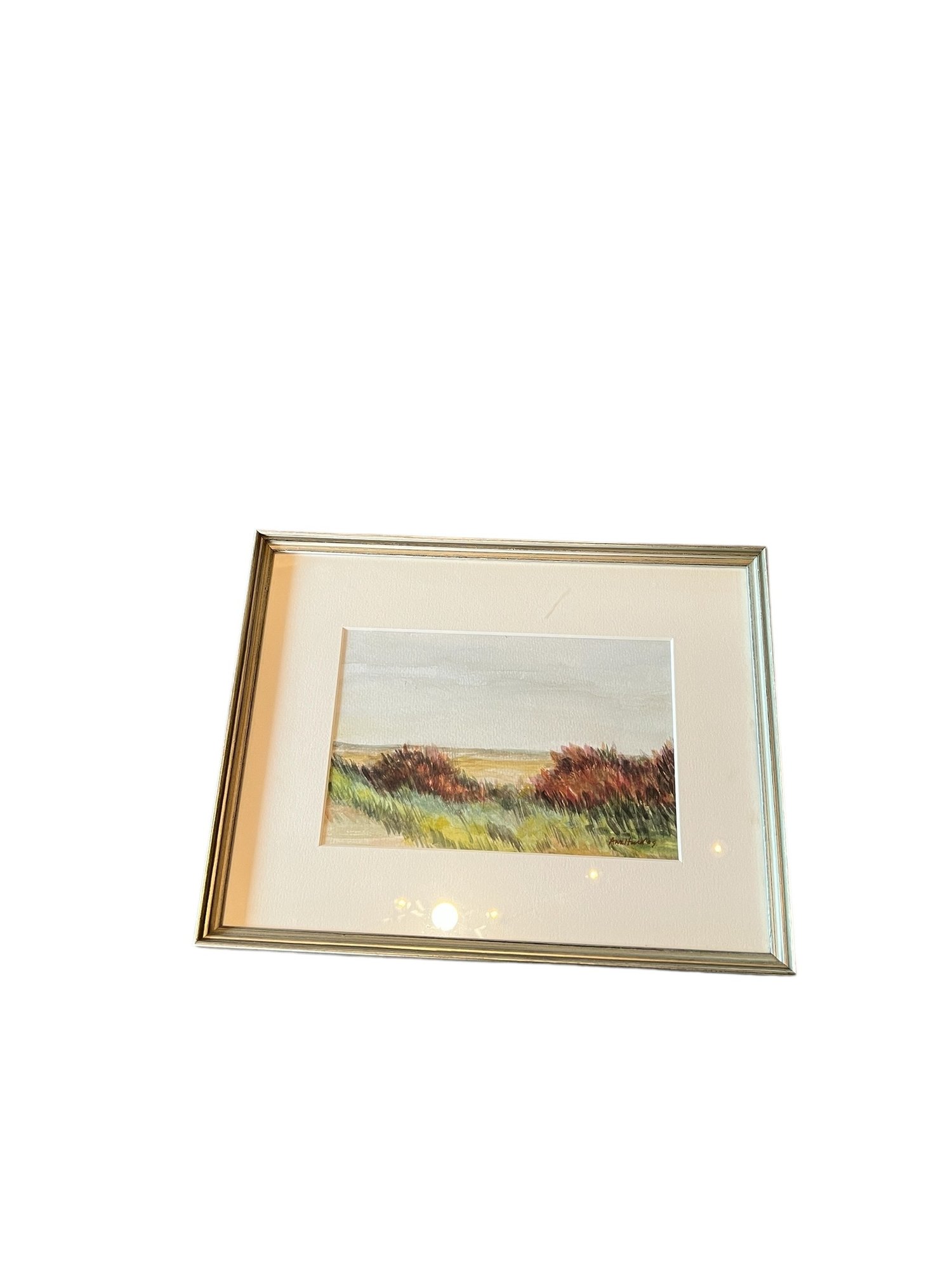 Original Ann Hurd Watercolor In Frame #3828 | Auctionninja.com