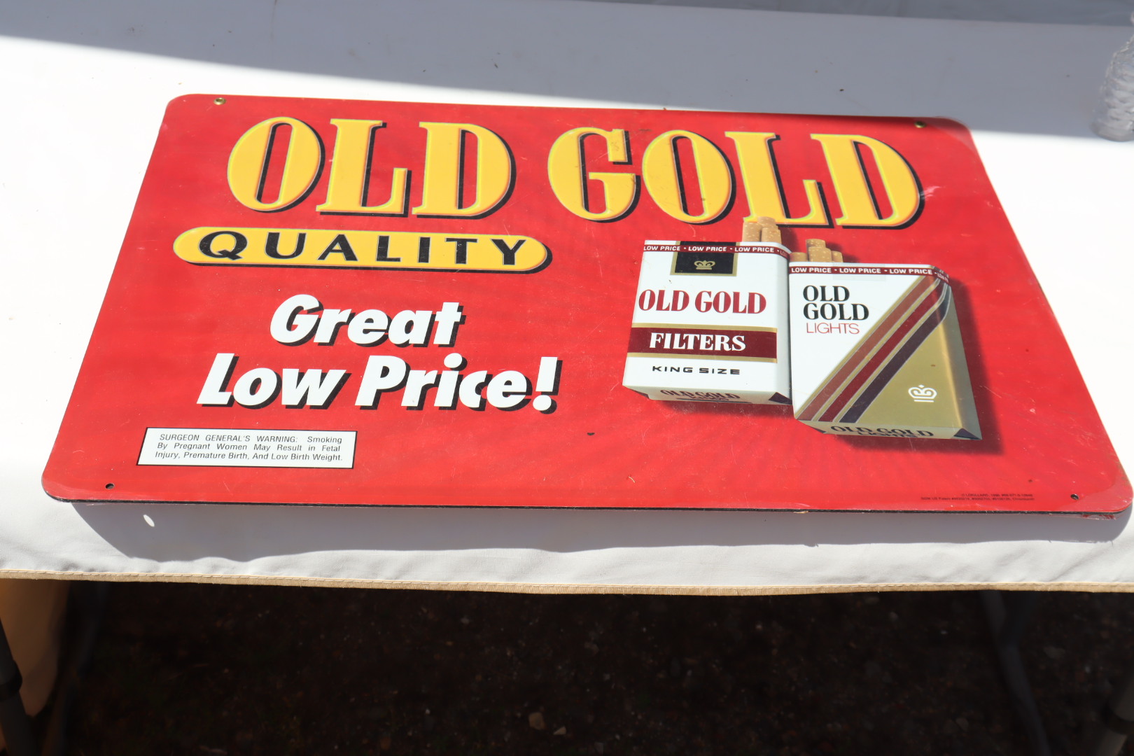Double Sided Metal Old Gold Store Sign-14 #7868 | Auctionninja.com