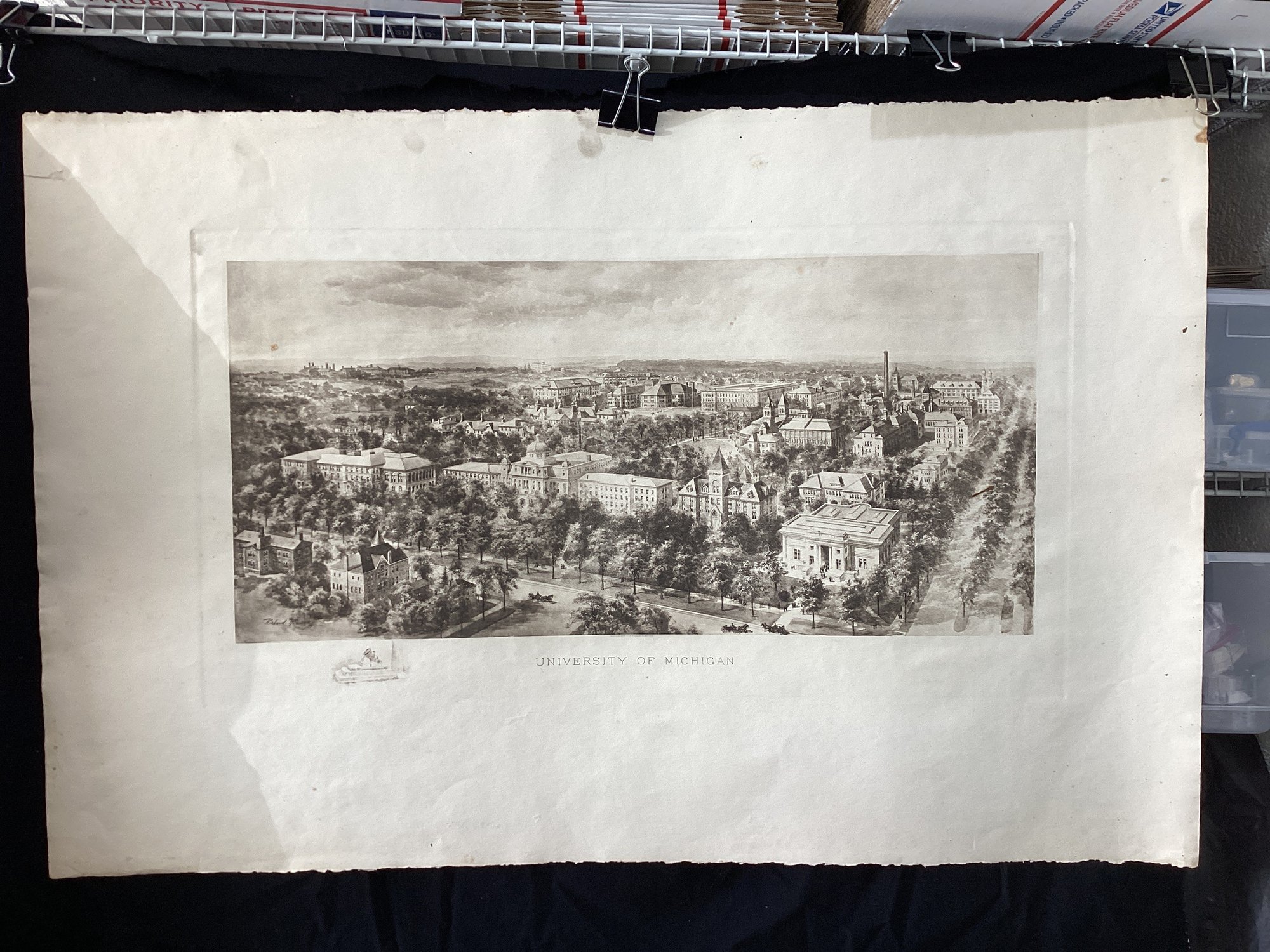 Print Of The University Of Michigan Richard Rummell Artist #14970 ...