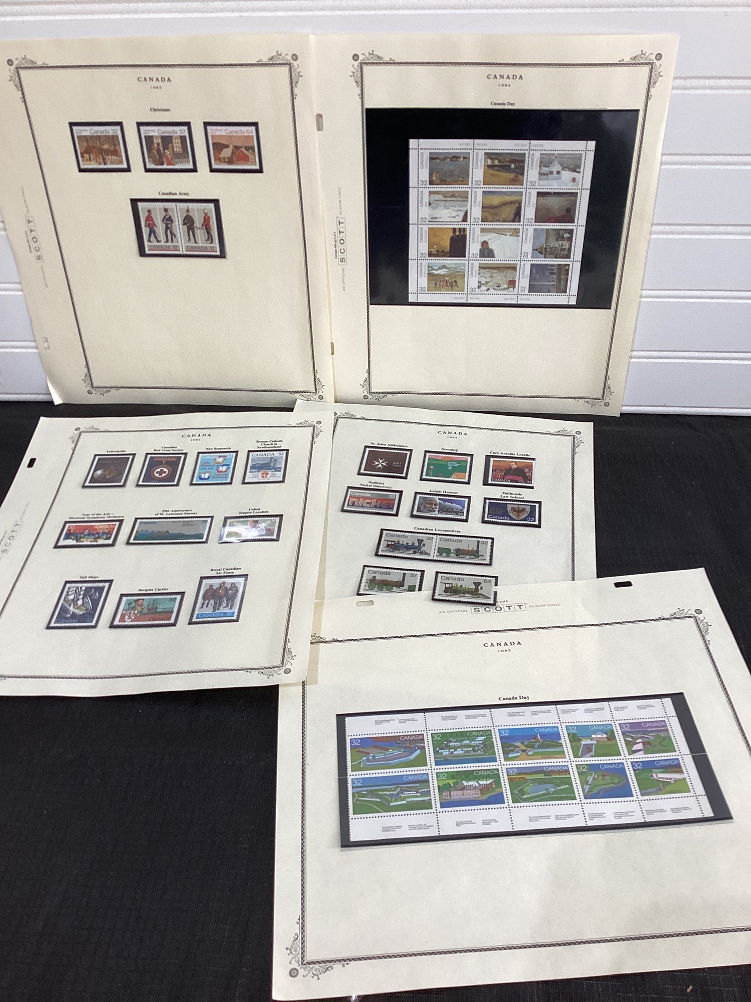 5 Sheets Canadian Stamps #9080 | Auctionninja.com