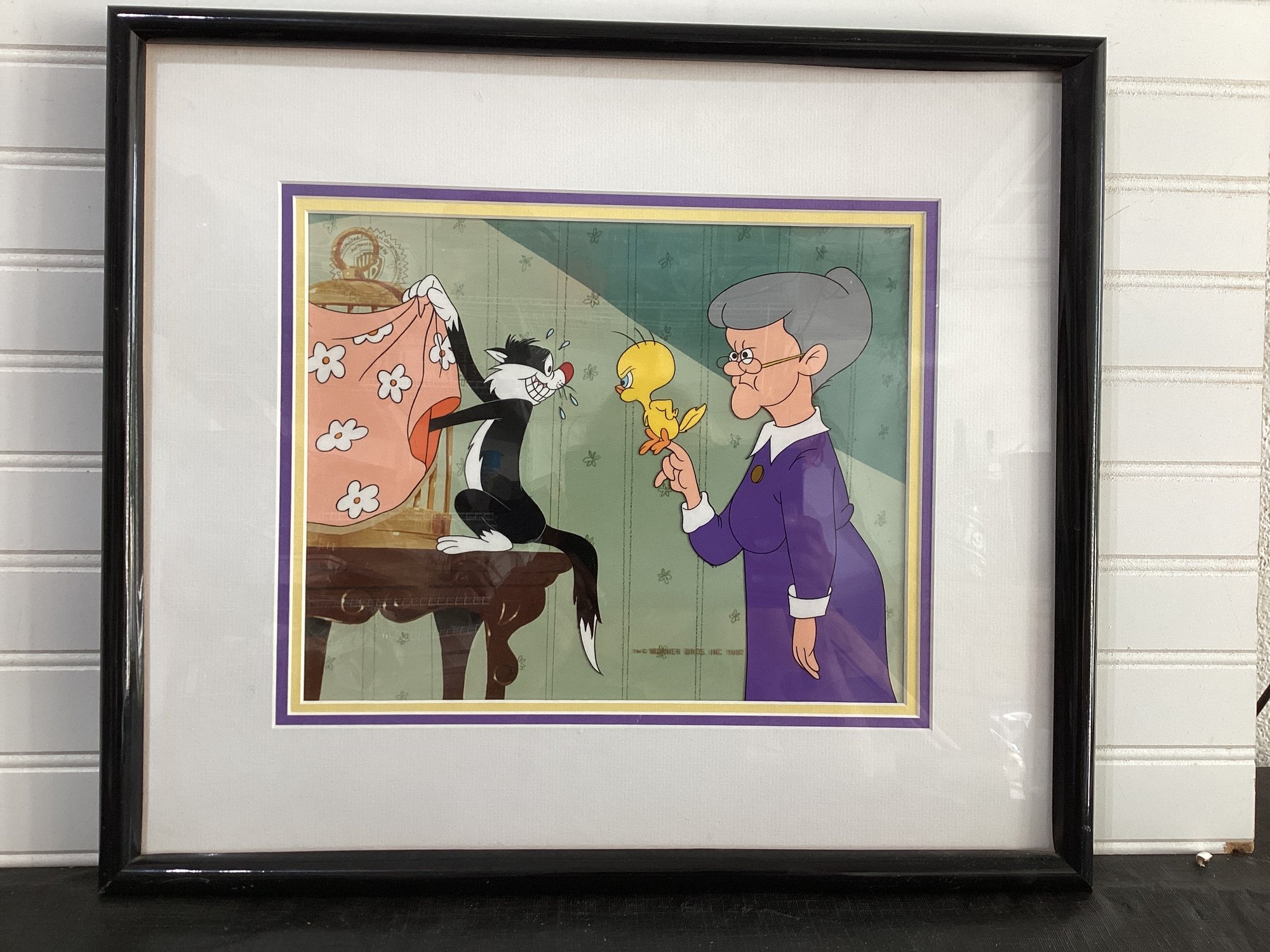 Friz Freleng Caught Again Hand Painted Cel Facsimile Background Stamped