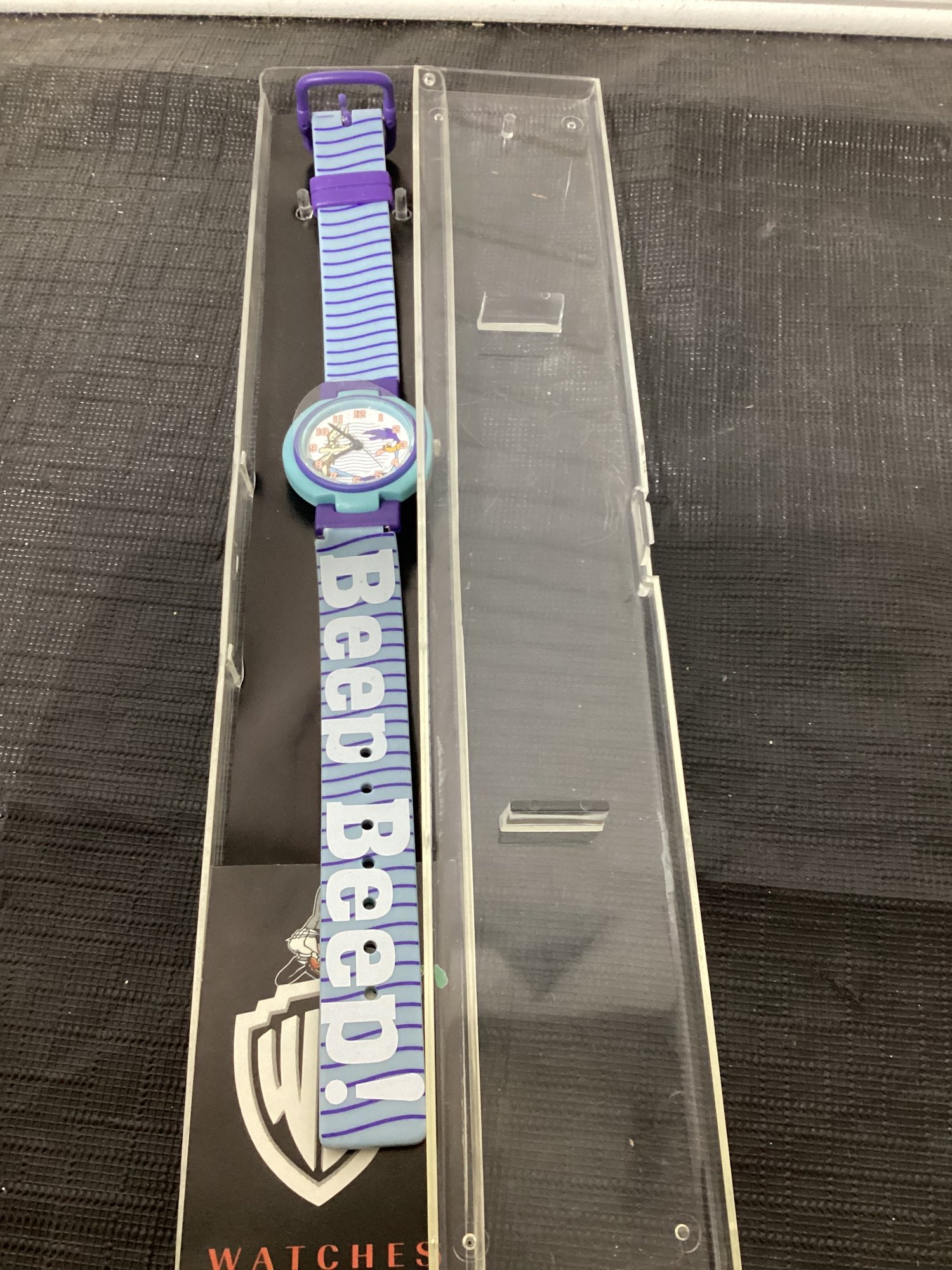 Vintage NOS Road Runner & Wile Coyote Warner Bros Blue Wrist Watch 1994 ...