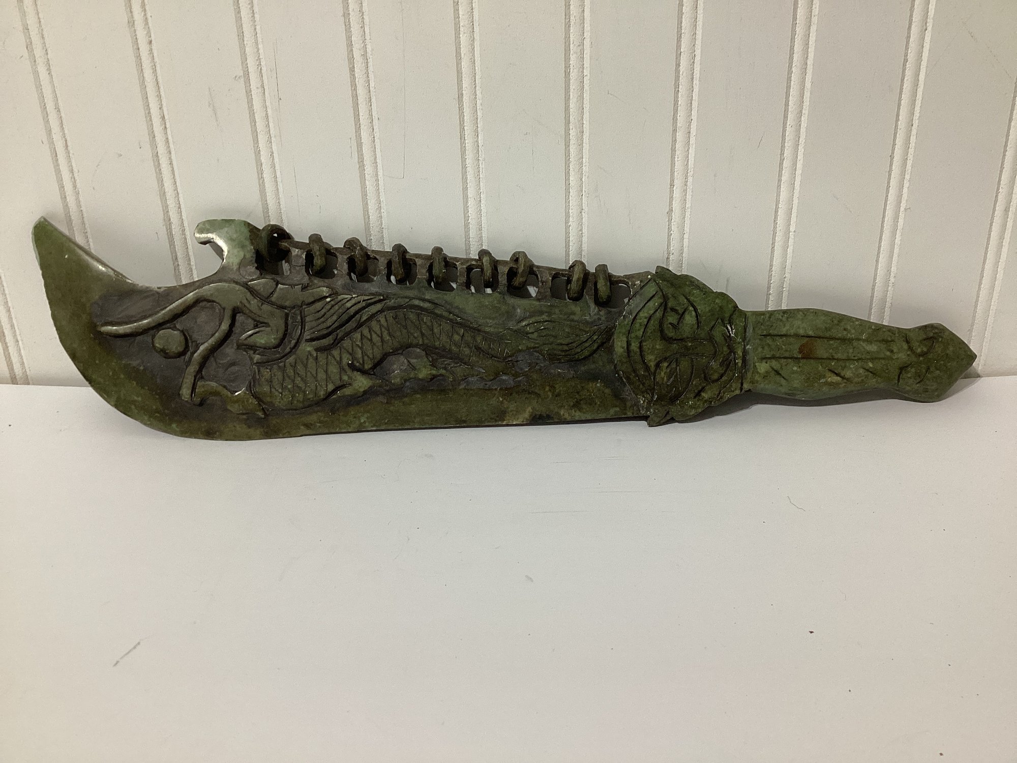 Large Chinese Jade Sword #12010 | Auctionninja.com
