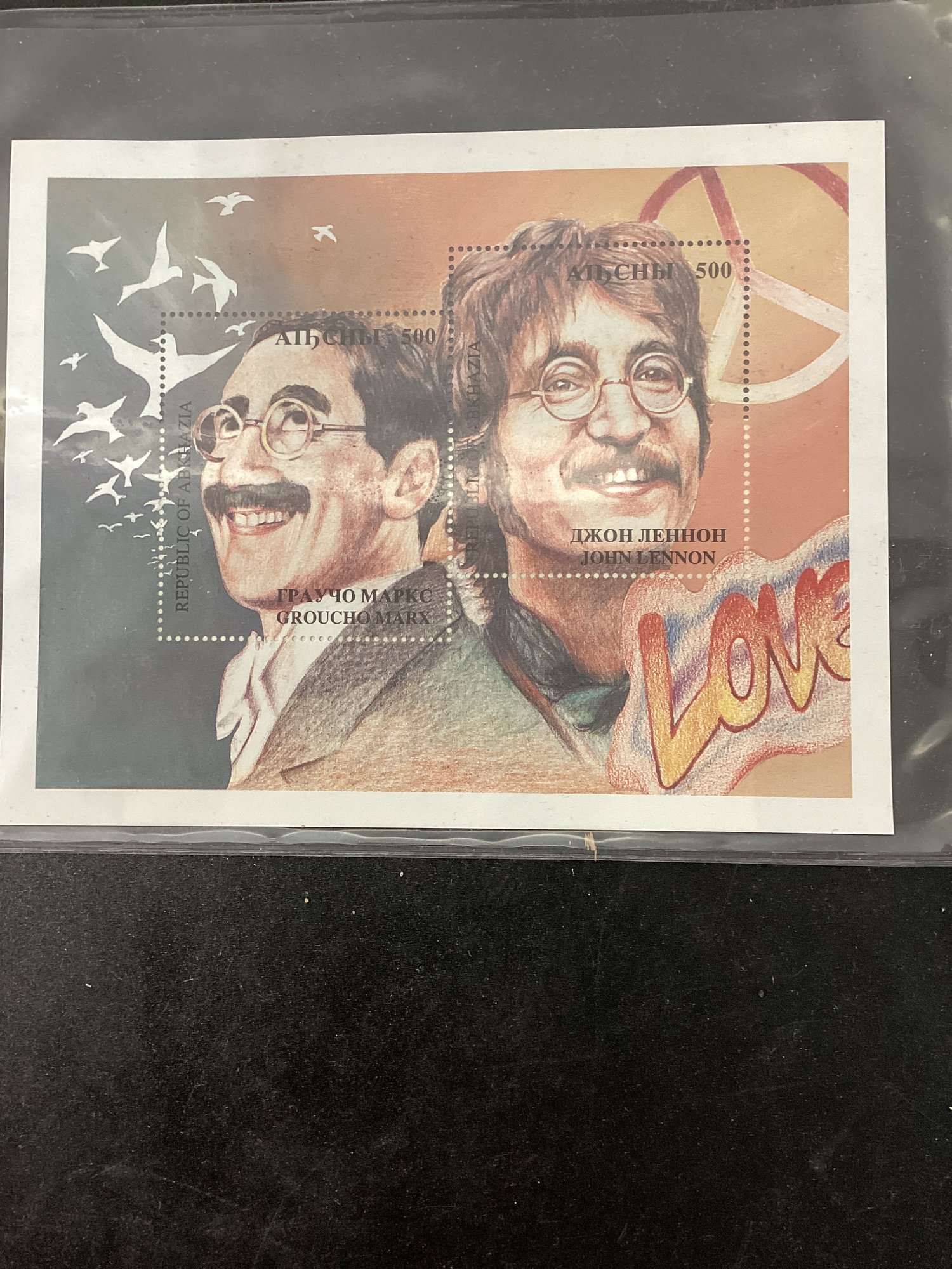 Groucho Marx John Lennon International Collector Stamps 1995 Abkhazia ...