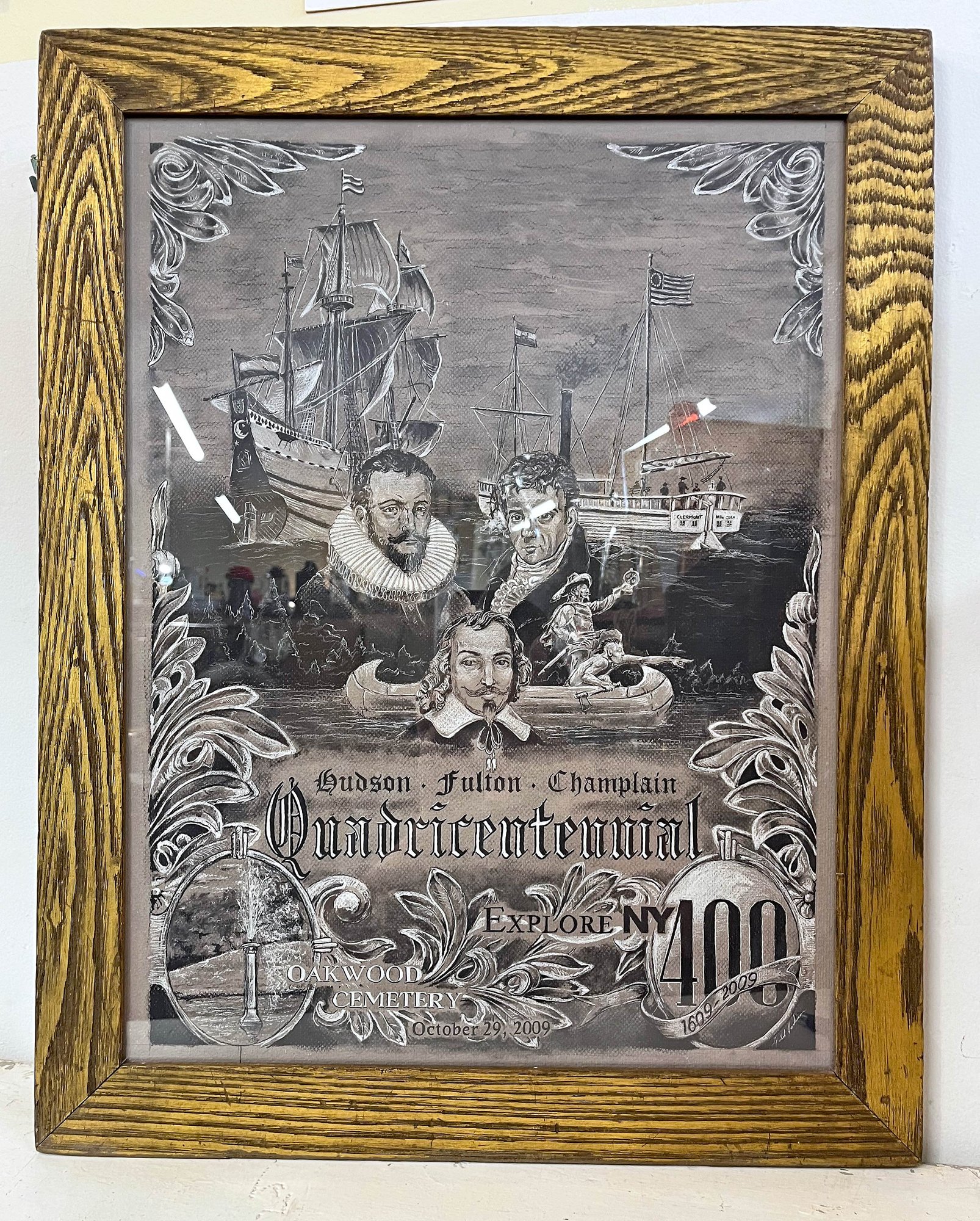 2009 Hudson Fulton Champlain Quadricentennial Original Artwork For Troy ...