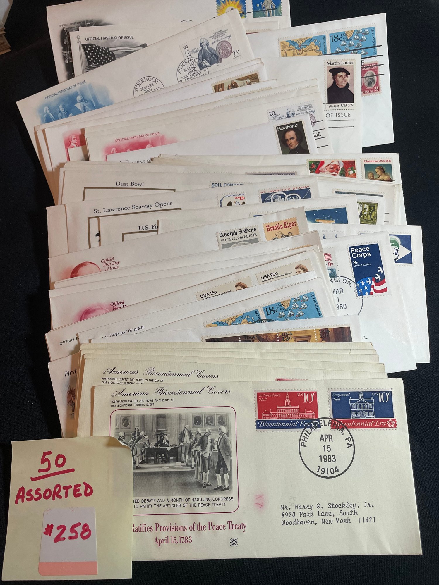 Lot Of 50 Assorted U.S. Postage Stamp Covers #30022 | Auctionninja.com