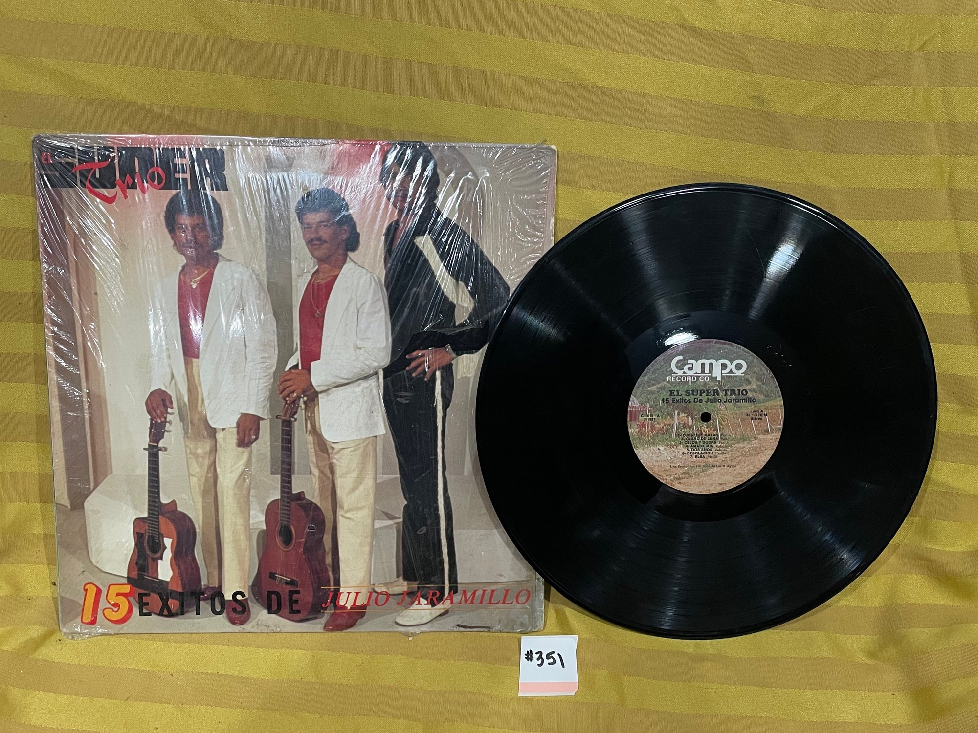 El Super Trio "15 Exitos De Julio Jaramillo" Spanish Vinyl LP Record ...