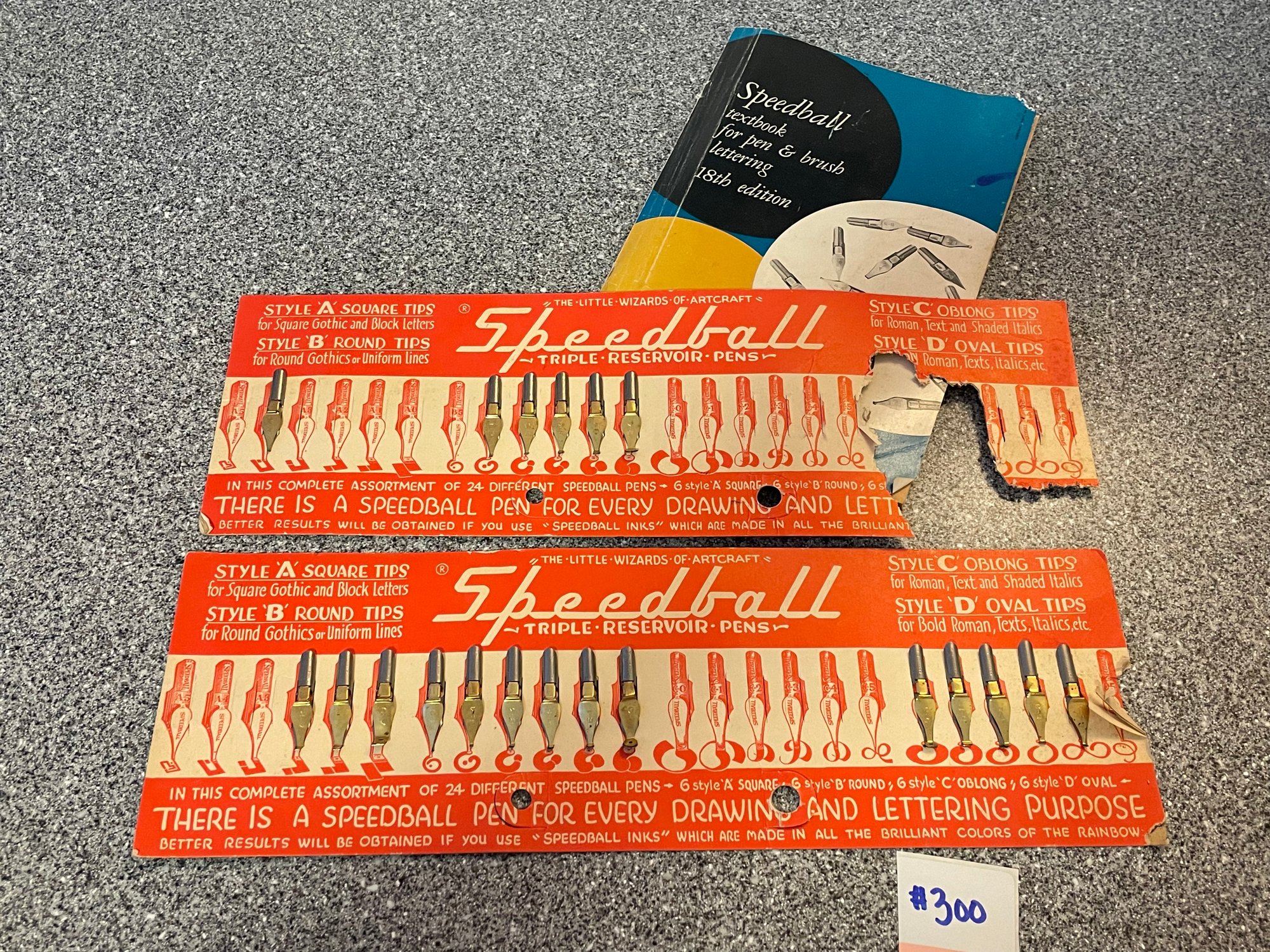 Vintage Speedball Pen Nibs & Book #23340 | Auctionninja.com