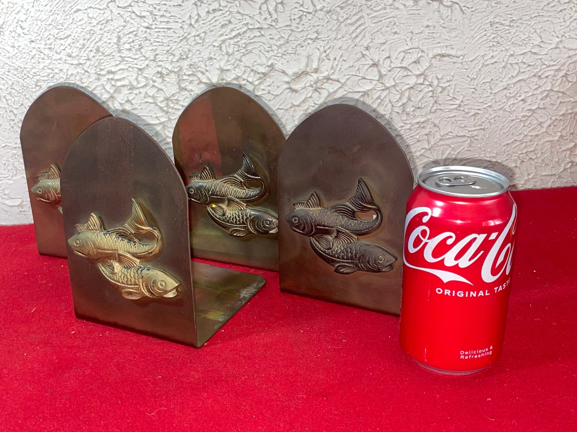 2 Pairs Of Brass Fish Bookends - Vintage #10082 | Auctionninja.com