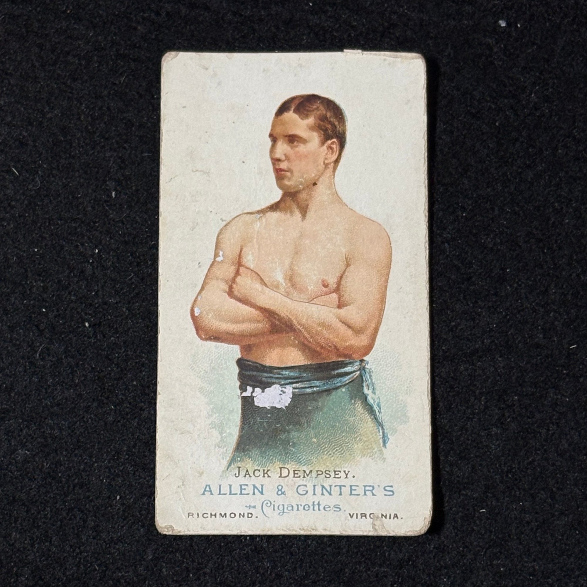 JACK DEMPSEY Antique Tobacco Card 1887 Allen & Ginter "World's ...
