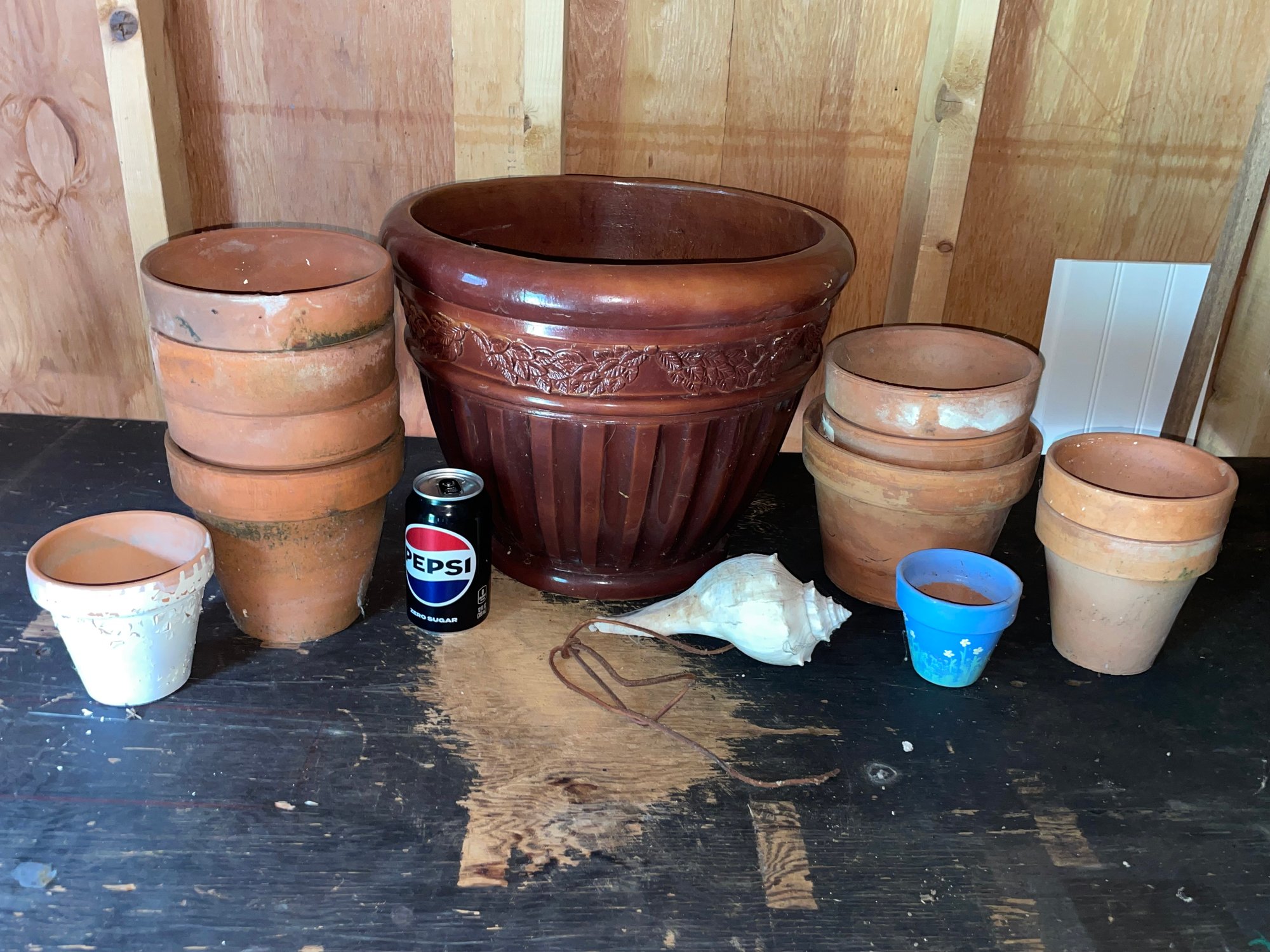 Lot Of Terracotta Pots & DYNAMIC DESIGN Large Styrofoam Planter #22745 ...