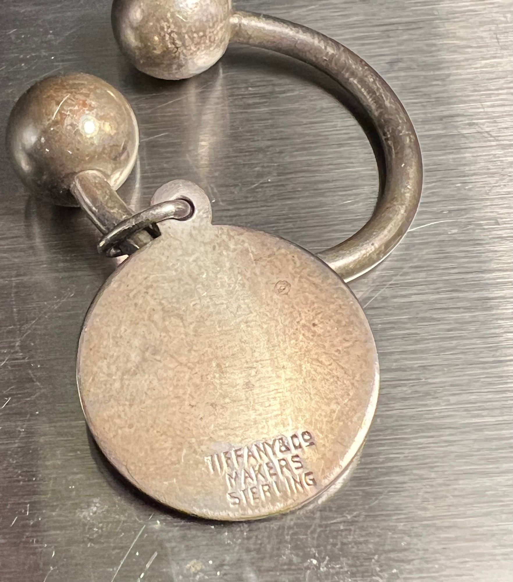 Sterling Tiffany Half Moon Key Holder Charm Has Initials HKD #1907 ...