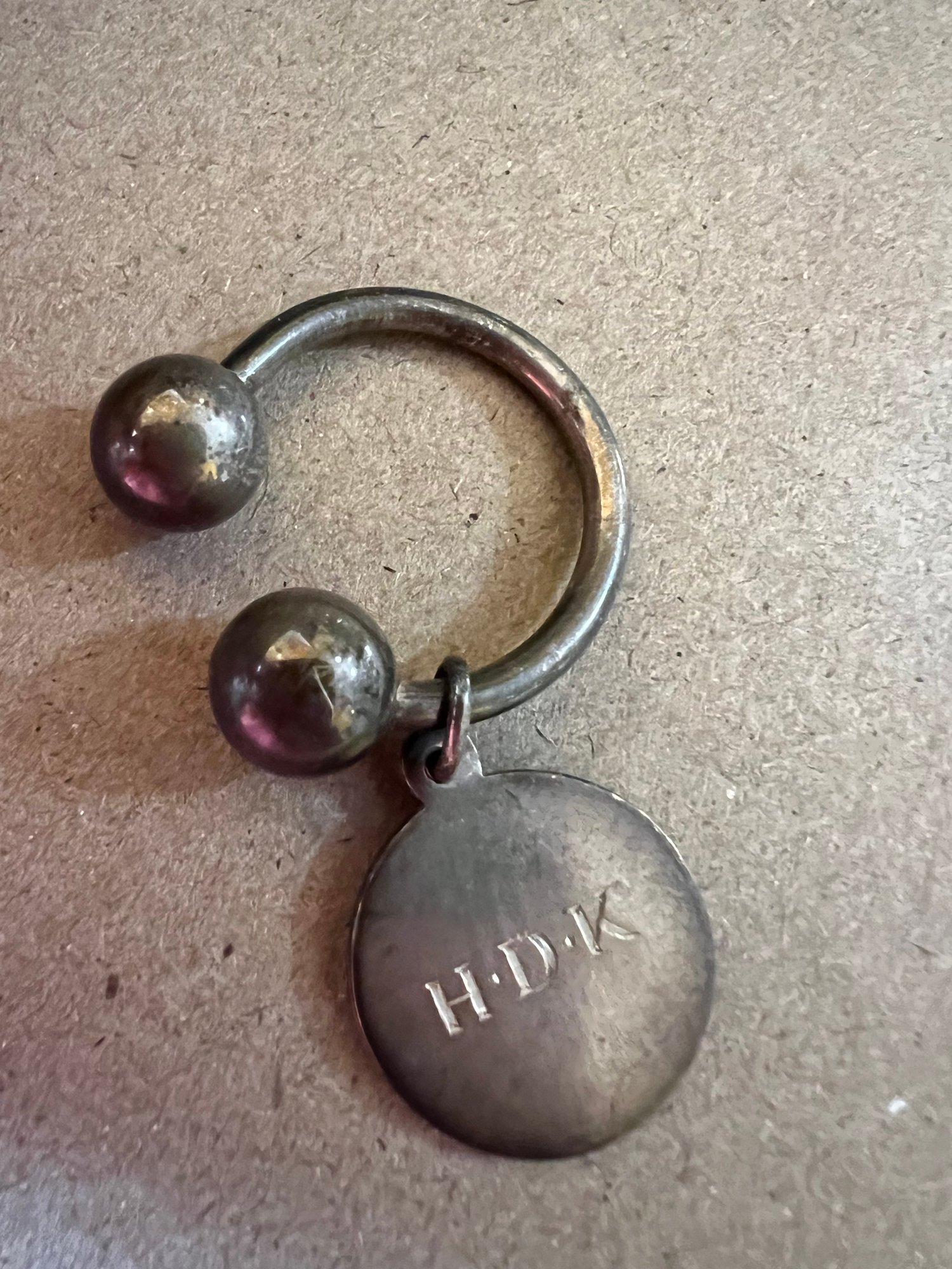 Sterling Tiffany Half Moon Key Holder Charm Has Initials HKD #1907 ...