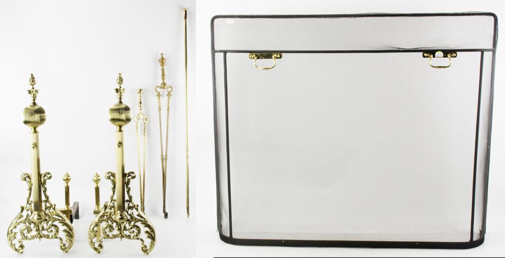 Group Of Fireplace Accessories #1888 | Auctionninja.com