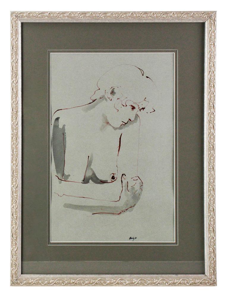 Steve Hawley, Portrait Of Artist's Wife, Watercolor #1602 ...