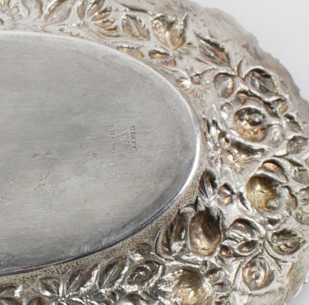 Stieff Sterling Repousse Tray #1002 | Auctionninja.com