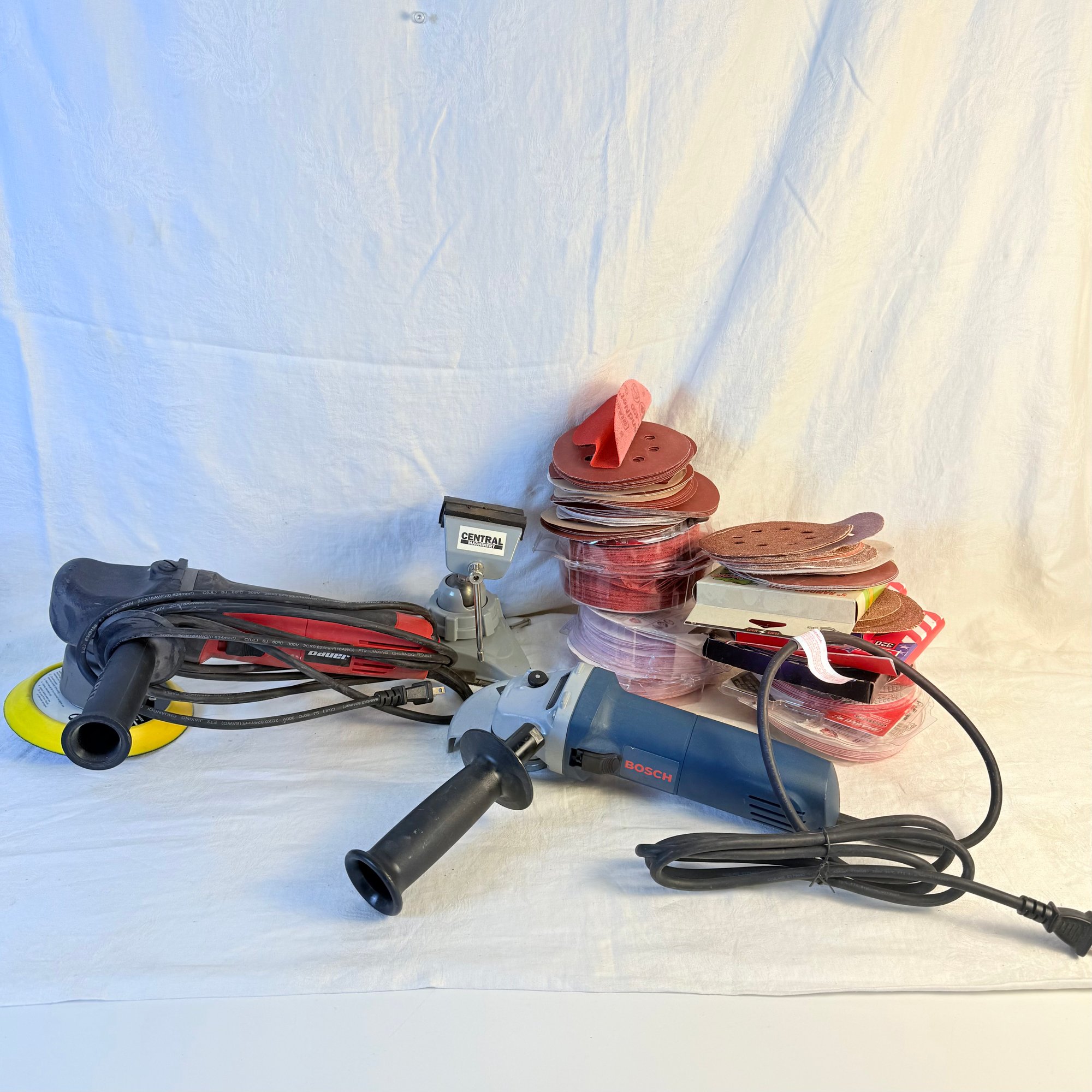 Bauer And Bosch Sanders With Assorted Discs And Table Clamp #3226 ...