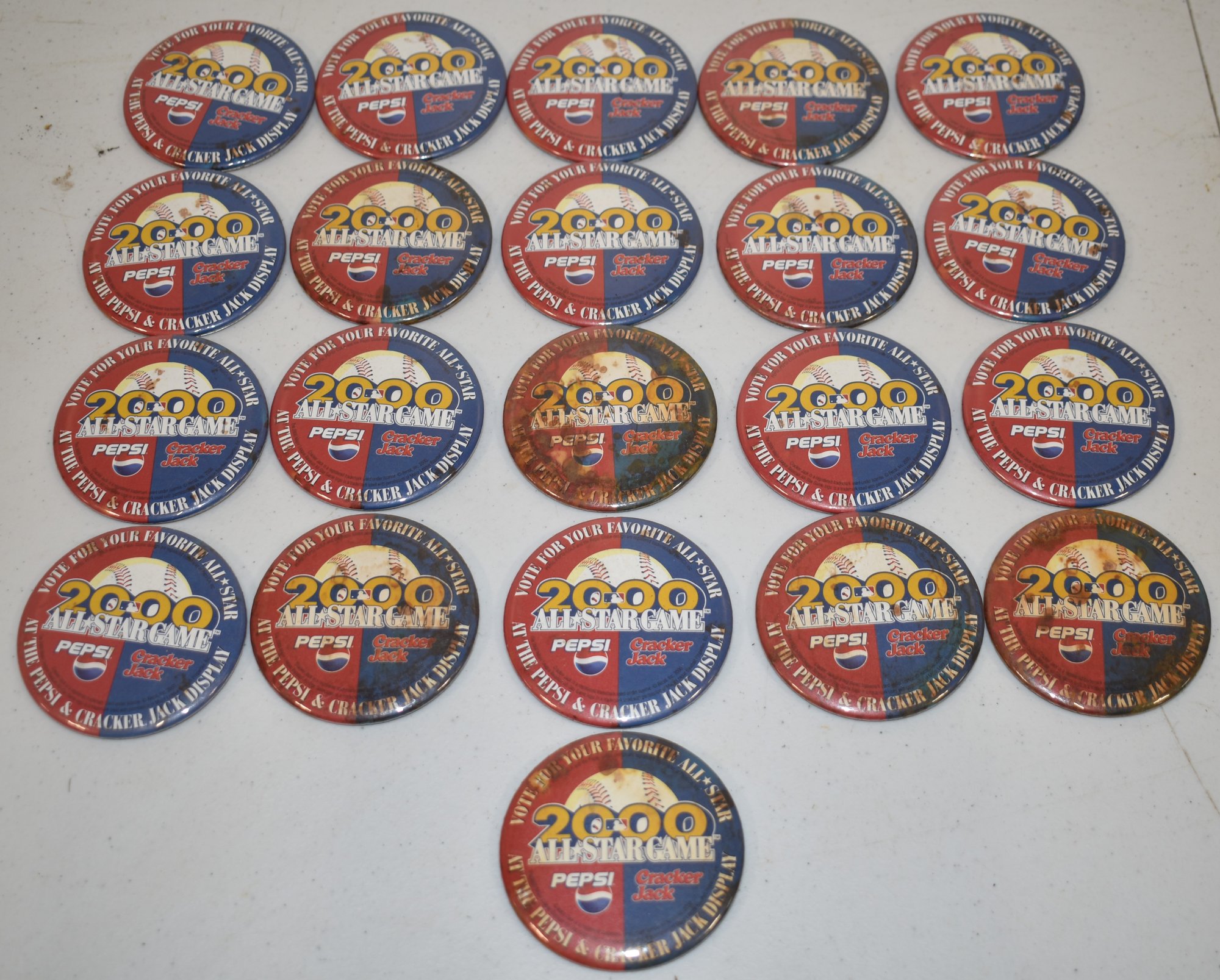(20) PEPSI ALL STAR PIN BACK BUTTONS #5064 | Auctionninja.com
