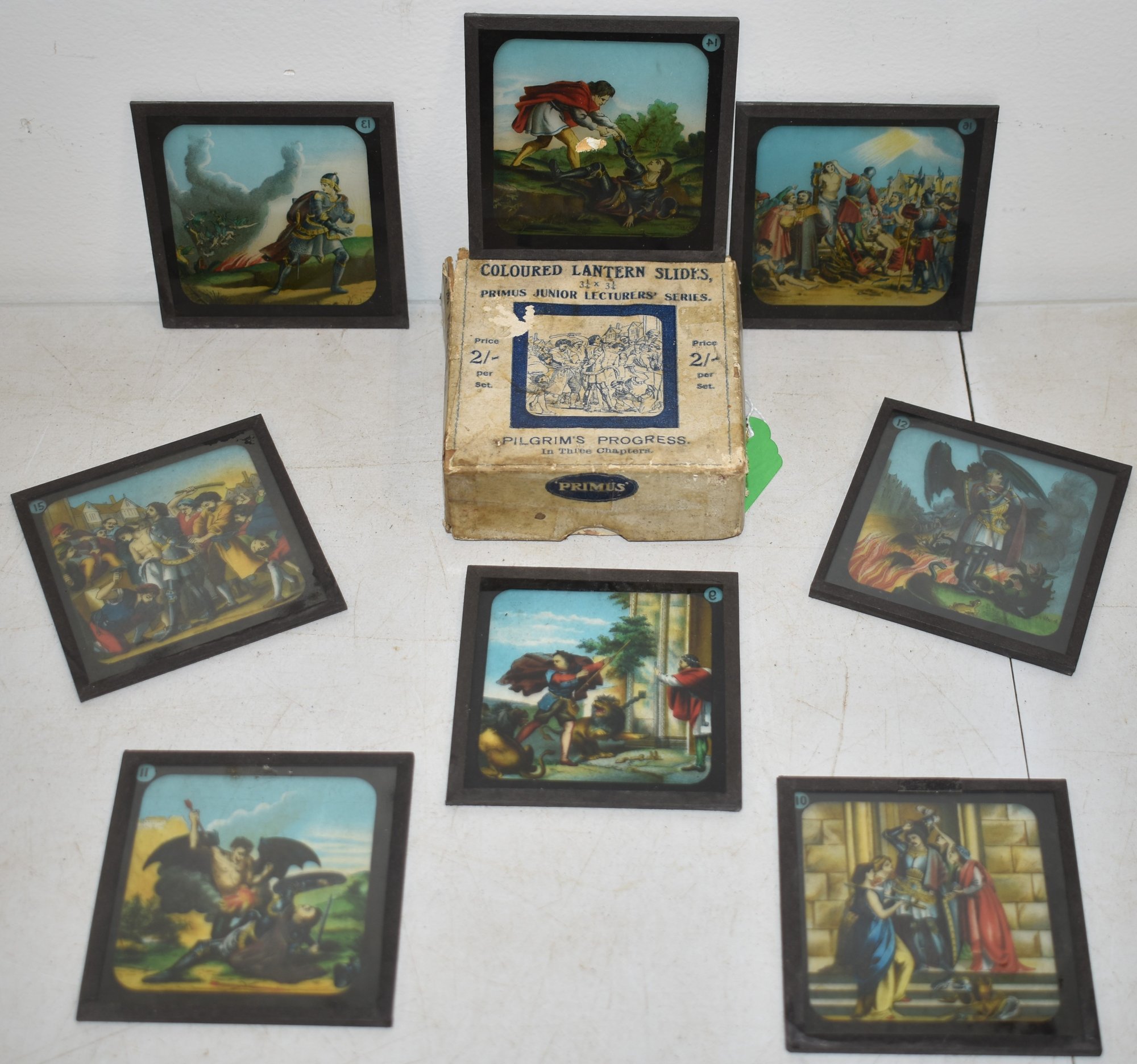 SET OF VINTAGE COLORED LANTERN SLIDES #8432 | Auctionninja.com