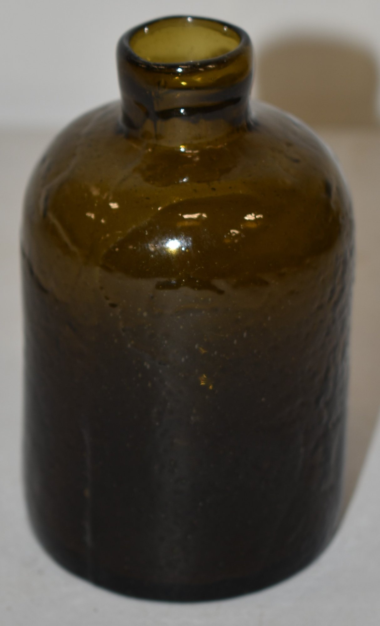 STODDARD OLIVE AMBER INK BOTTLE #3709 | Auctionninja.com