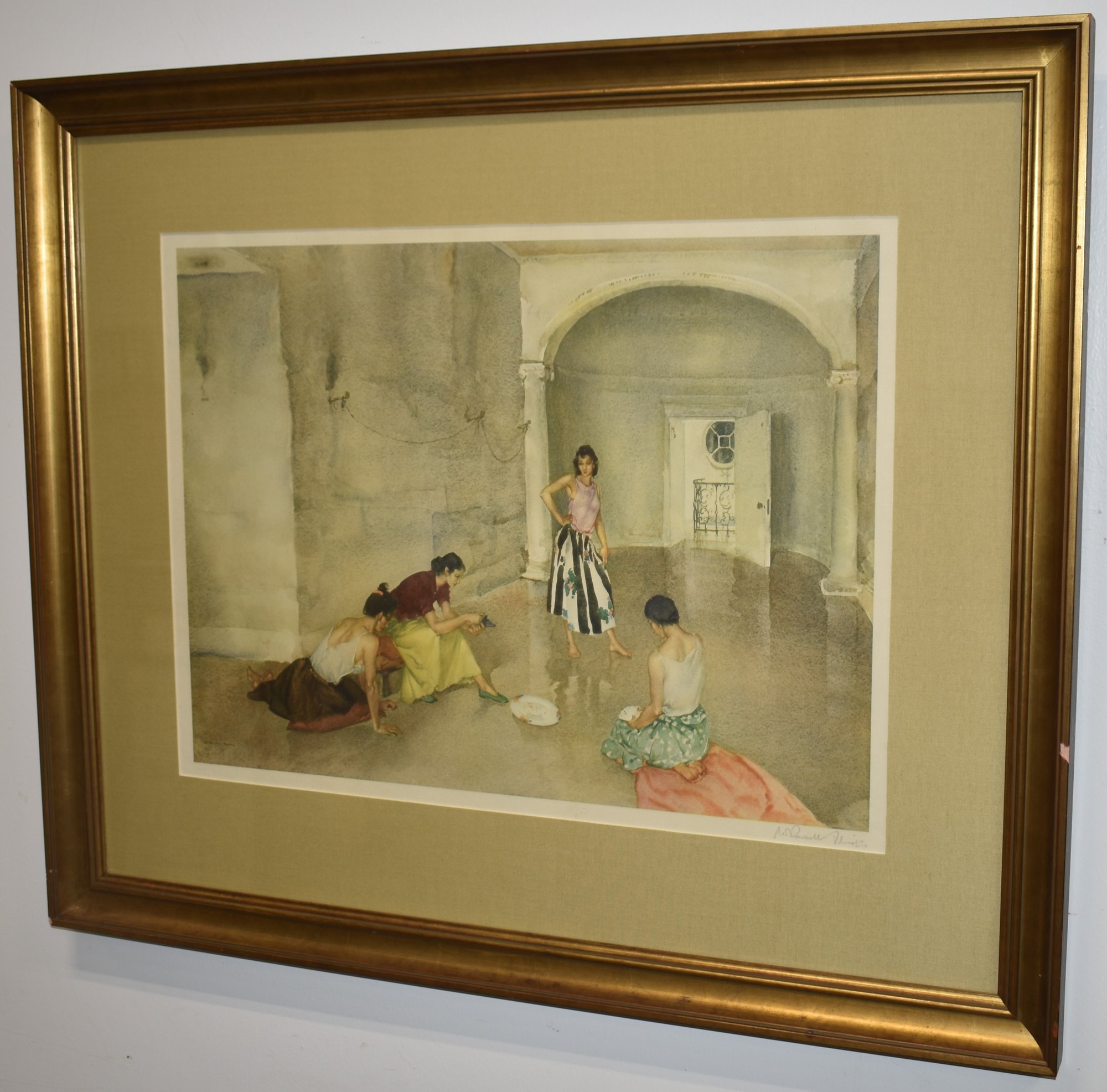 SIGNED WILLIAM RUSSEL FLINT PRINT #7675 | Auctionninja.com